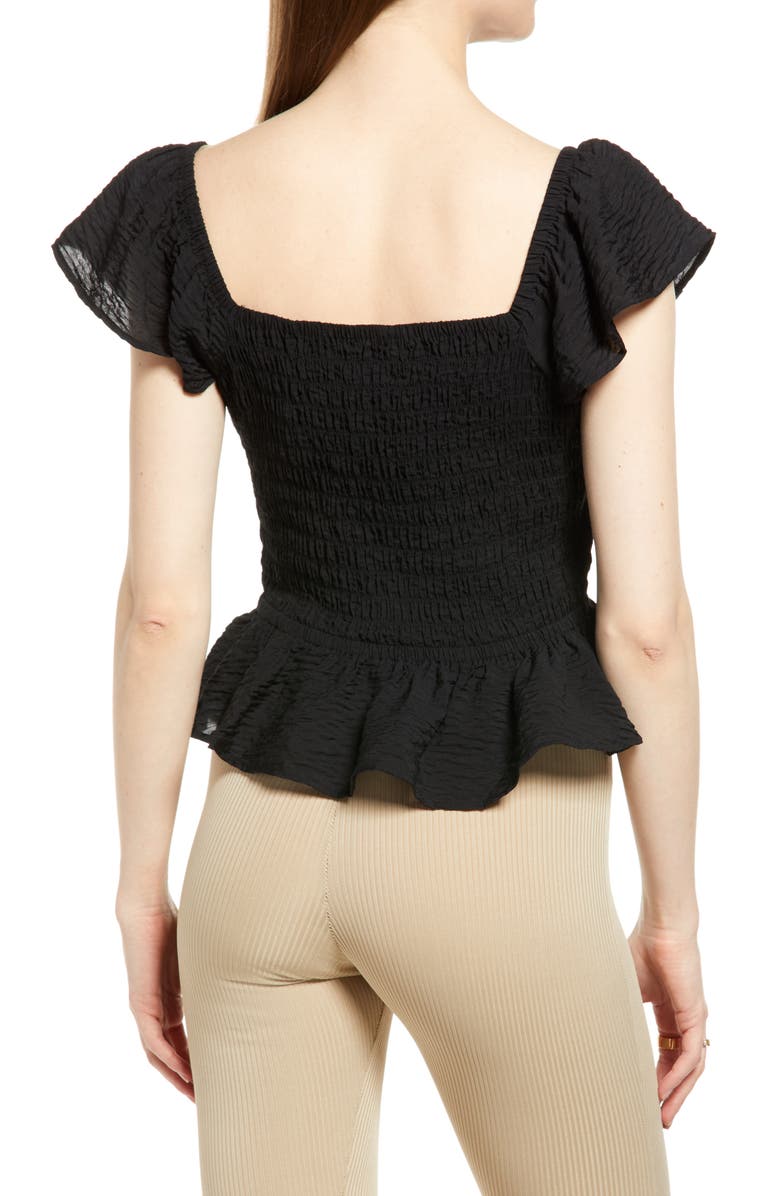 Open Edit Smocked Peplum Top | Nordstromrack