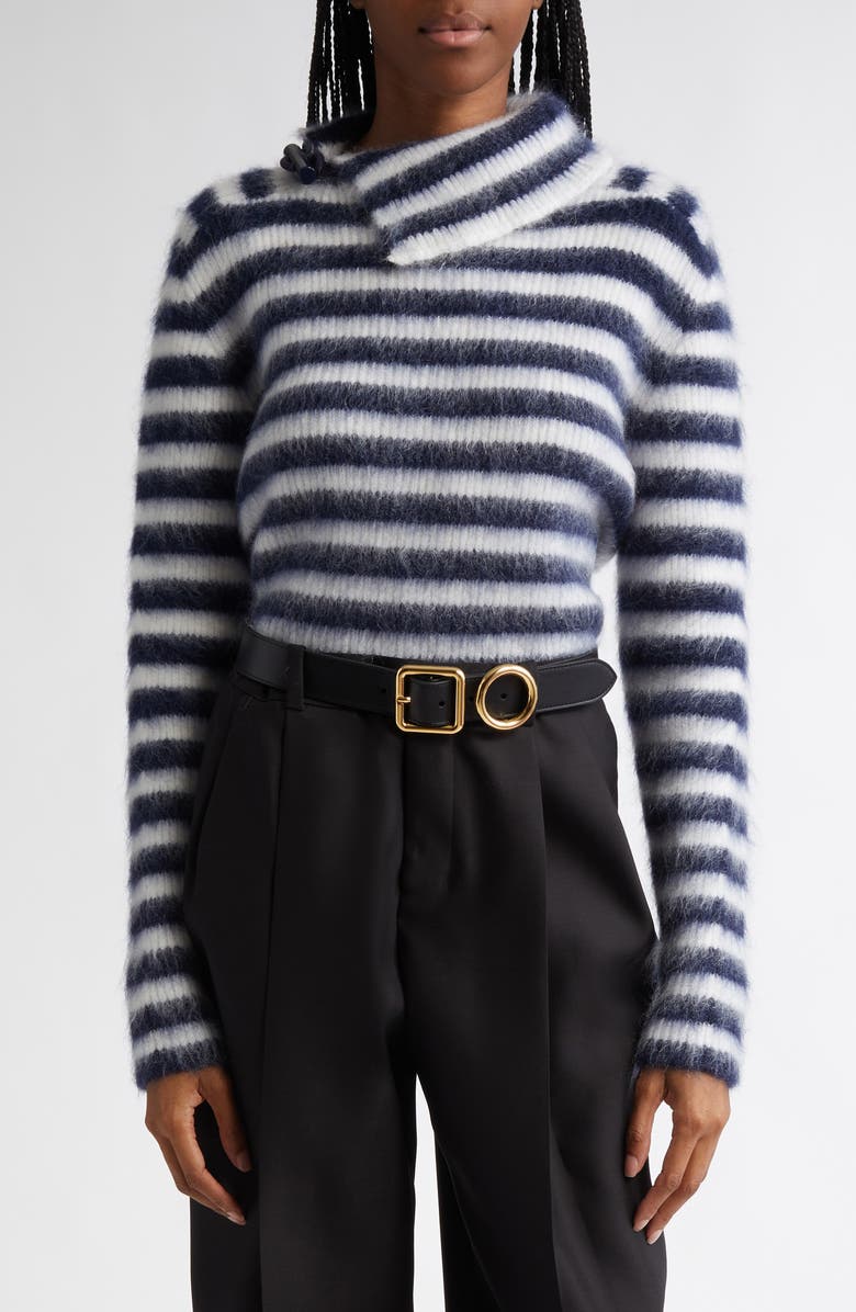 Jacquemus Le Pull Marina Stripe Kid Mohair & Merino Wool Blend Sweater ...