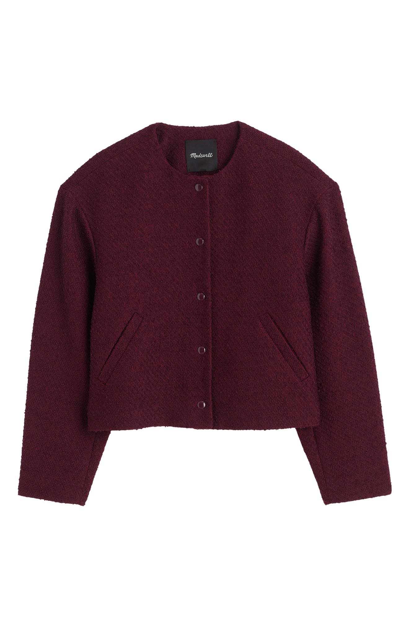 Madewell Collarless Tweed Jacket | Nordstrom