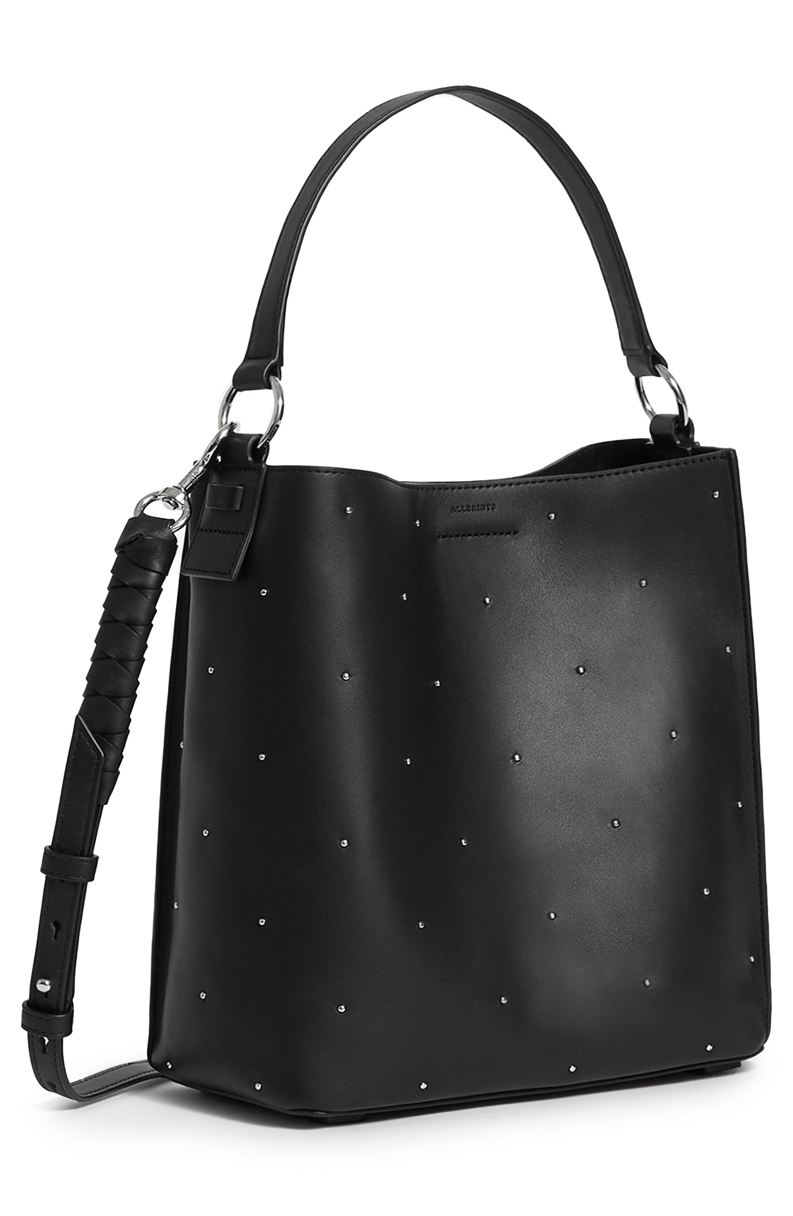 AllSaints Small Kathi Studded North/South Leather Tote | Nordstromrack