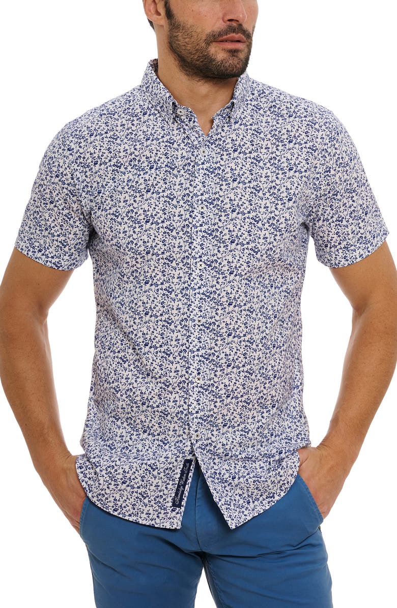 Robert Graham Bassel Floral Short Sleeve Button-Up Shirt | Nordstromrack