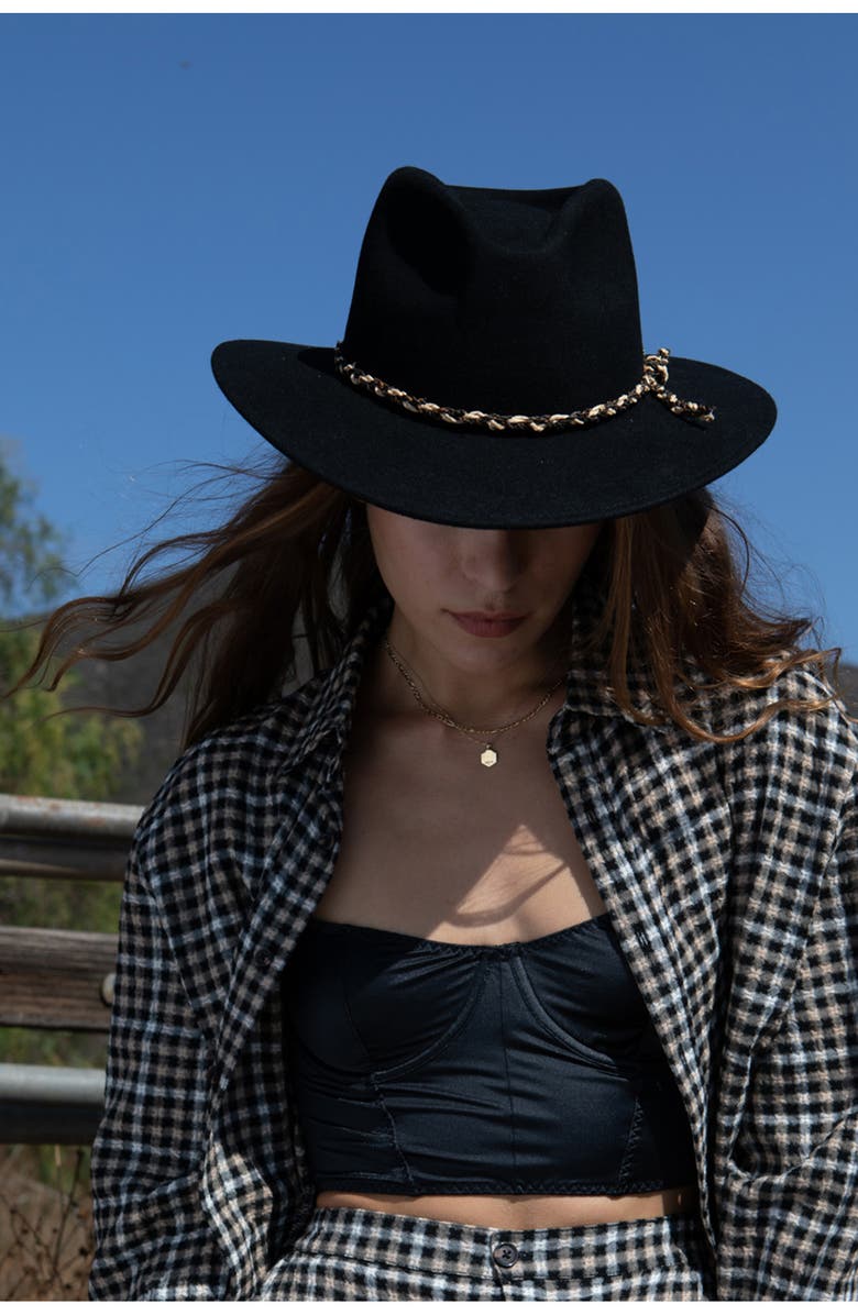 Brixton Messer Western Felted Wool Fedora | Nordstromrack