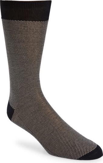 Canali Zigzag Cotton Dress Socks | Nordstrom