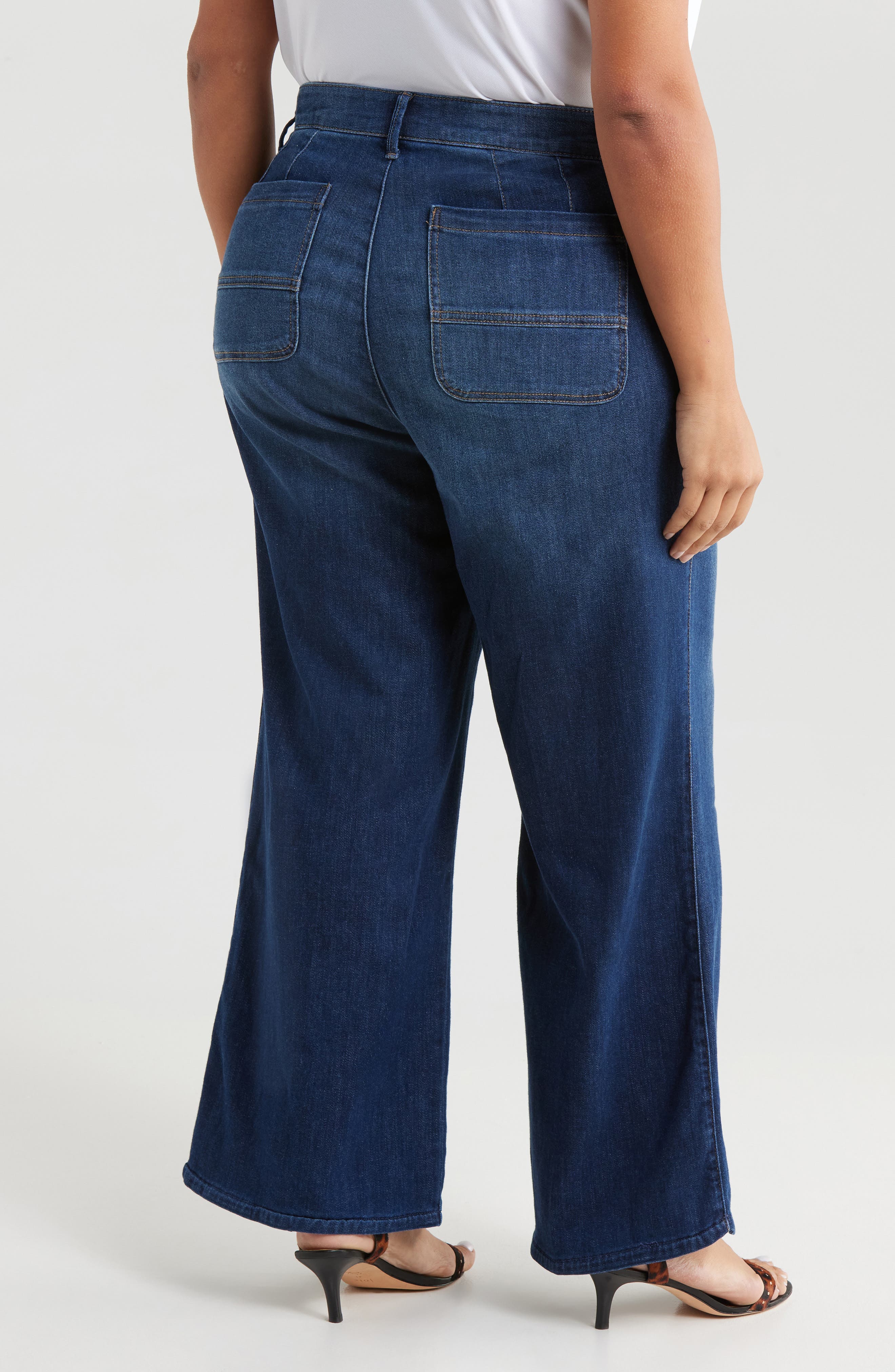 Wit & Wisdom Whitney 'Ab'Solution Skyrise Wide Leg Ankle Jeans | Nordstrom