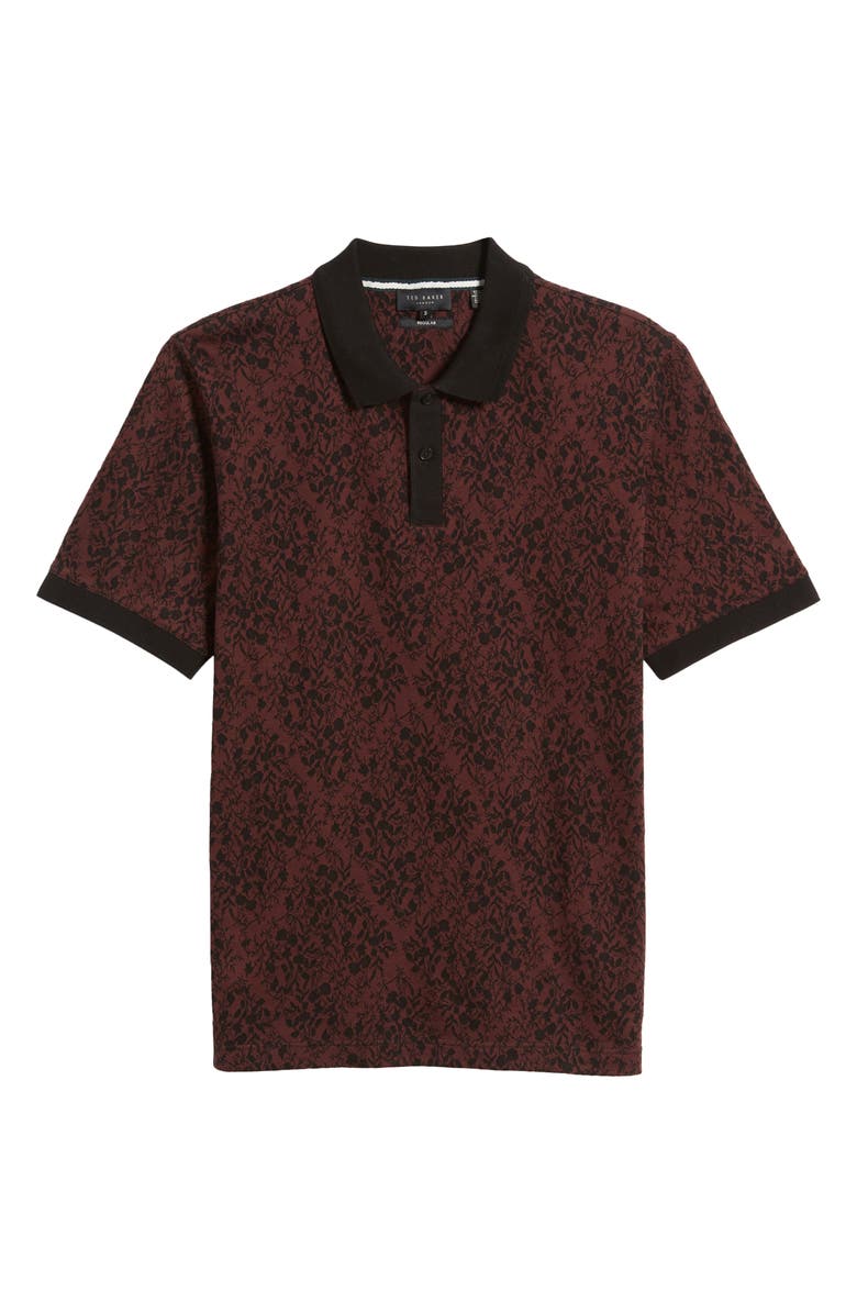 Ted Baker London Ealis Regular Fit Floral Jacquard Polo | Nordstrom
