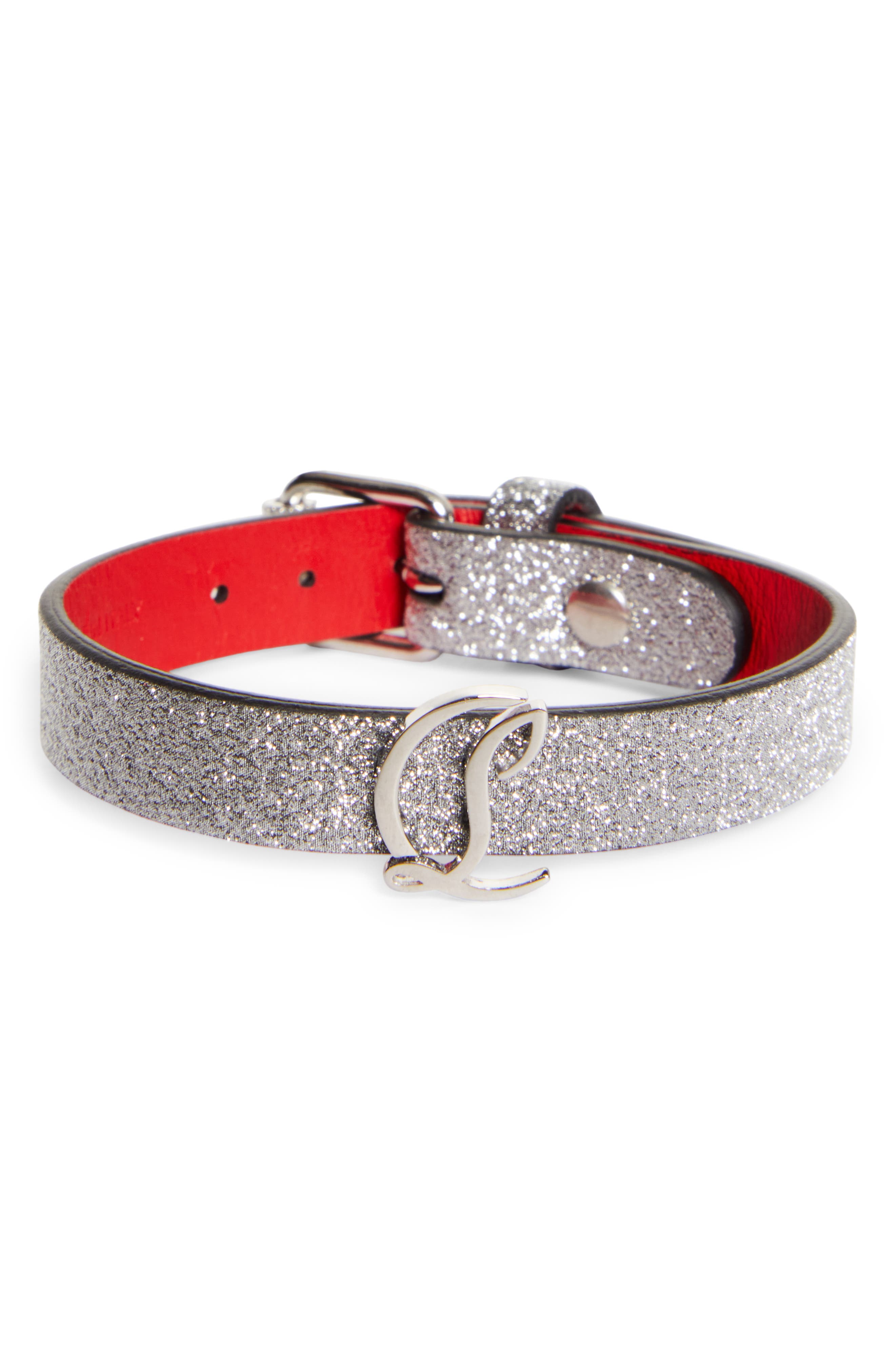 Christian Louboutin CL Logo Leather Bracelet | Nordstromrack