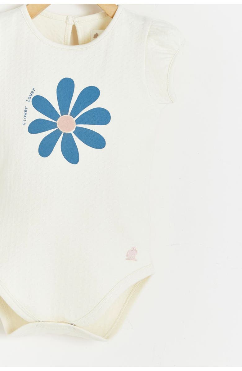 Babycottons Premium Cotton Daisy Graphic Short Sleeve Bodysuit For ...