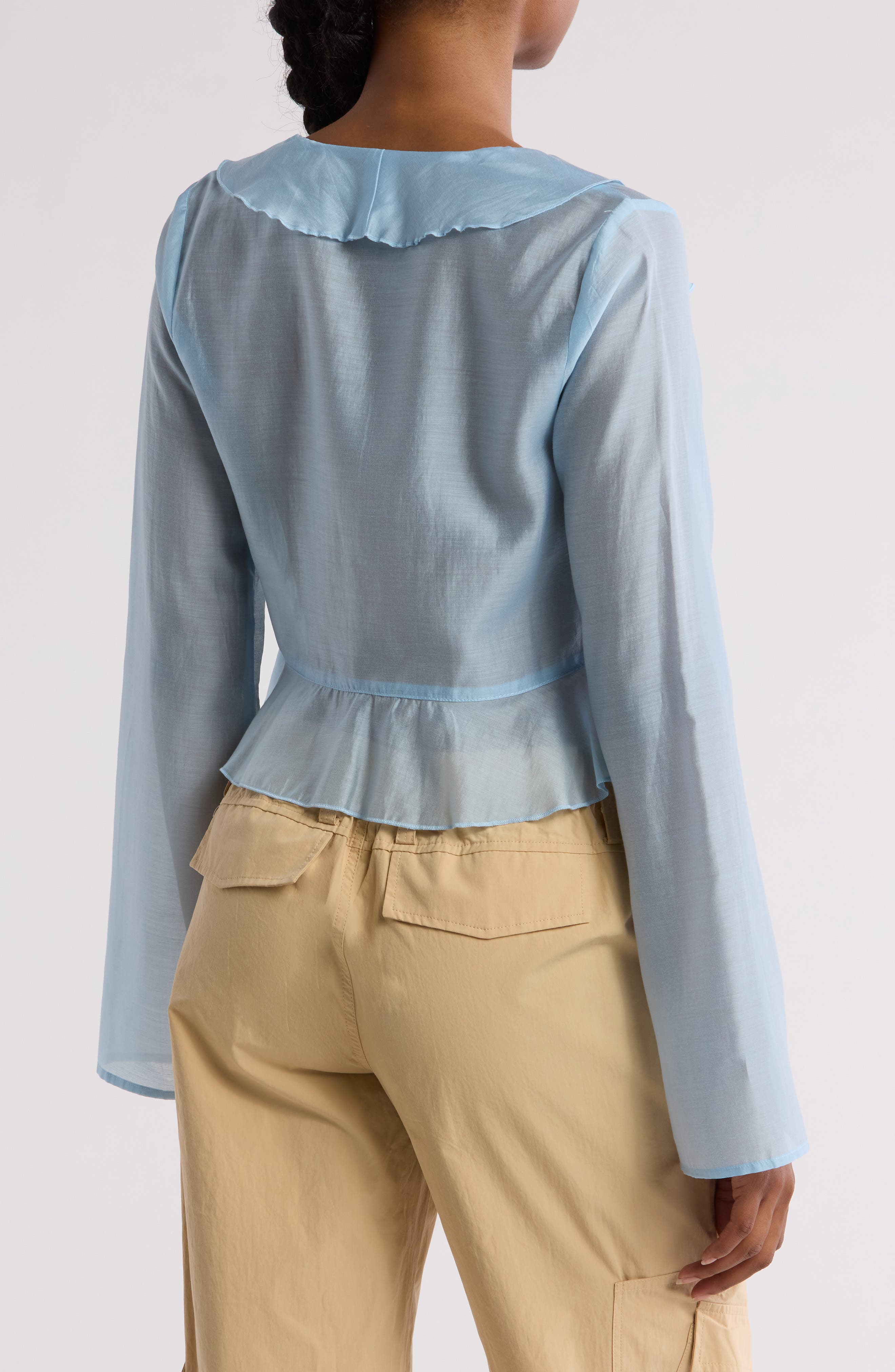 Abound Ruffle Satin Crop Top | Nordstromrack