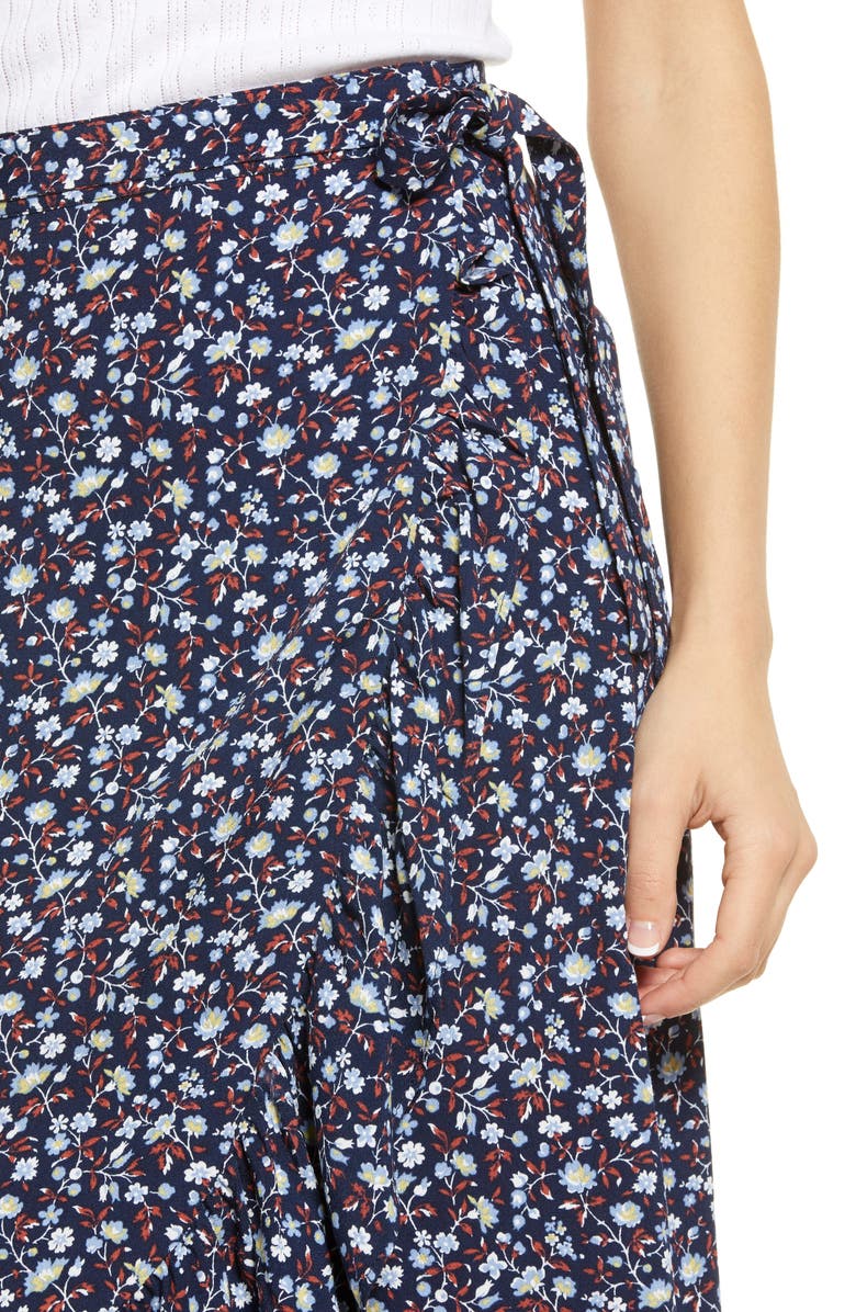 Madewell Ruffle Edge Midi Wrap Skirt | Nordstromrack