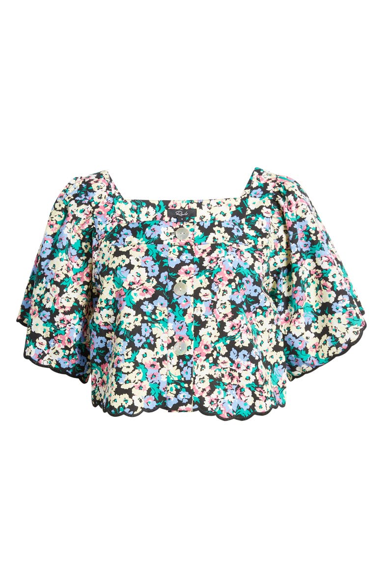 Rails Kit Floral Square Neck Crop Blouse | Nordstromrack