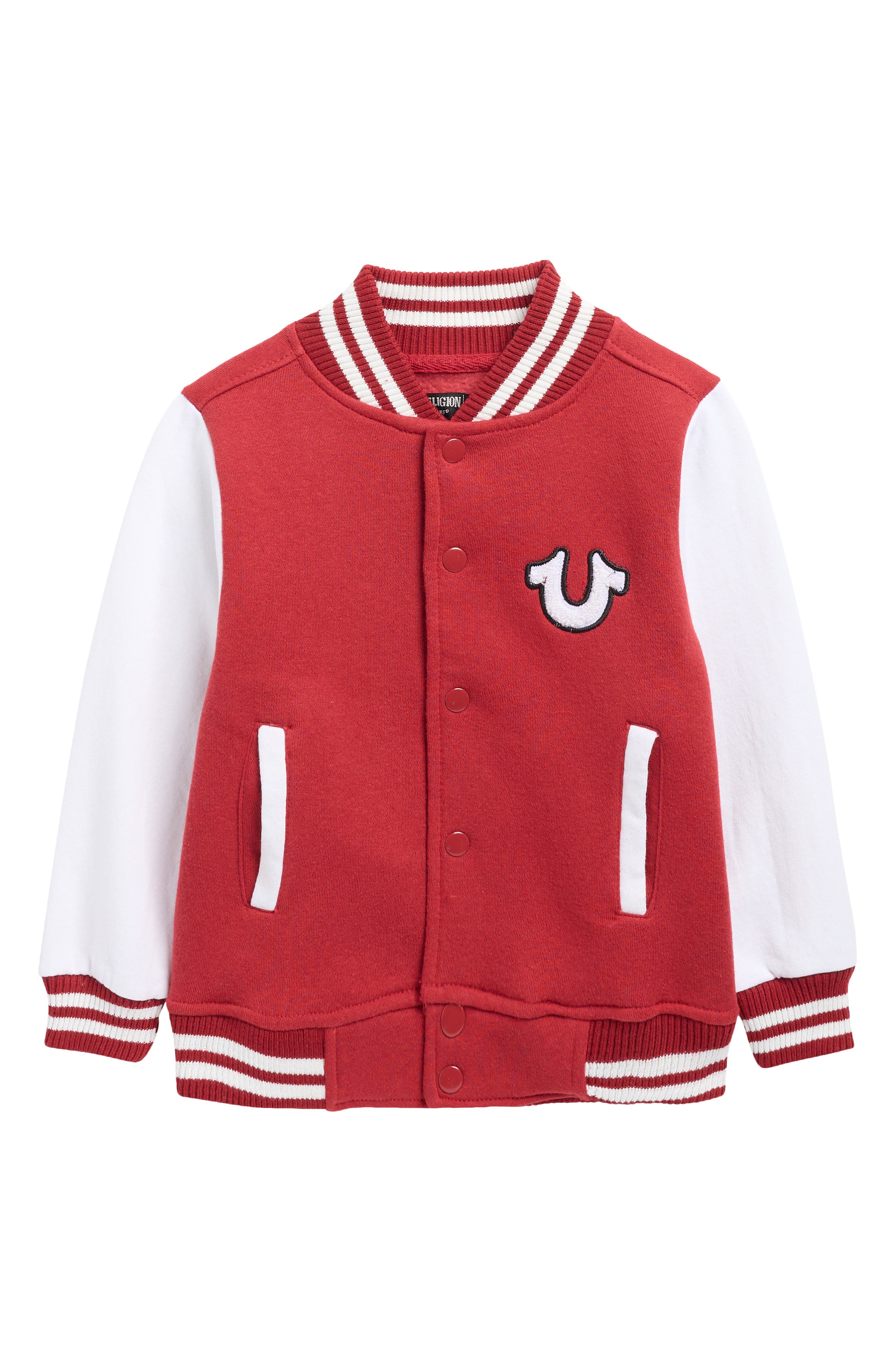 True Religion Kids' Varsity Snap Front Jacket | Nordstromrack