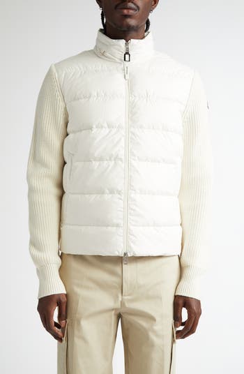 Moncler Mixed Media Hooded Puffer Cardigan Nordstrom