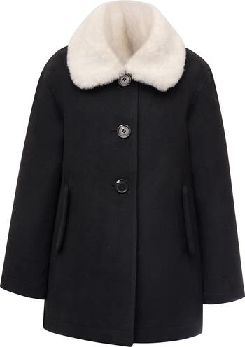 Michael Kors Kids' Faux Fur Collared Trench Coat | Nordstromrack