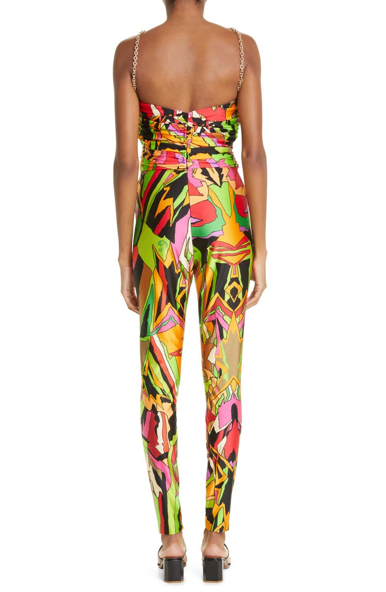 DUNDAS Stormy Camouflage Chain Embellished Cutout Body-Con Jumpsuit ...