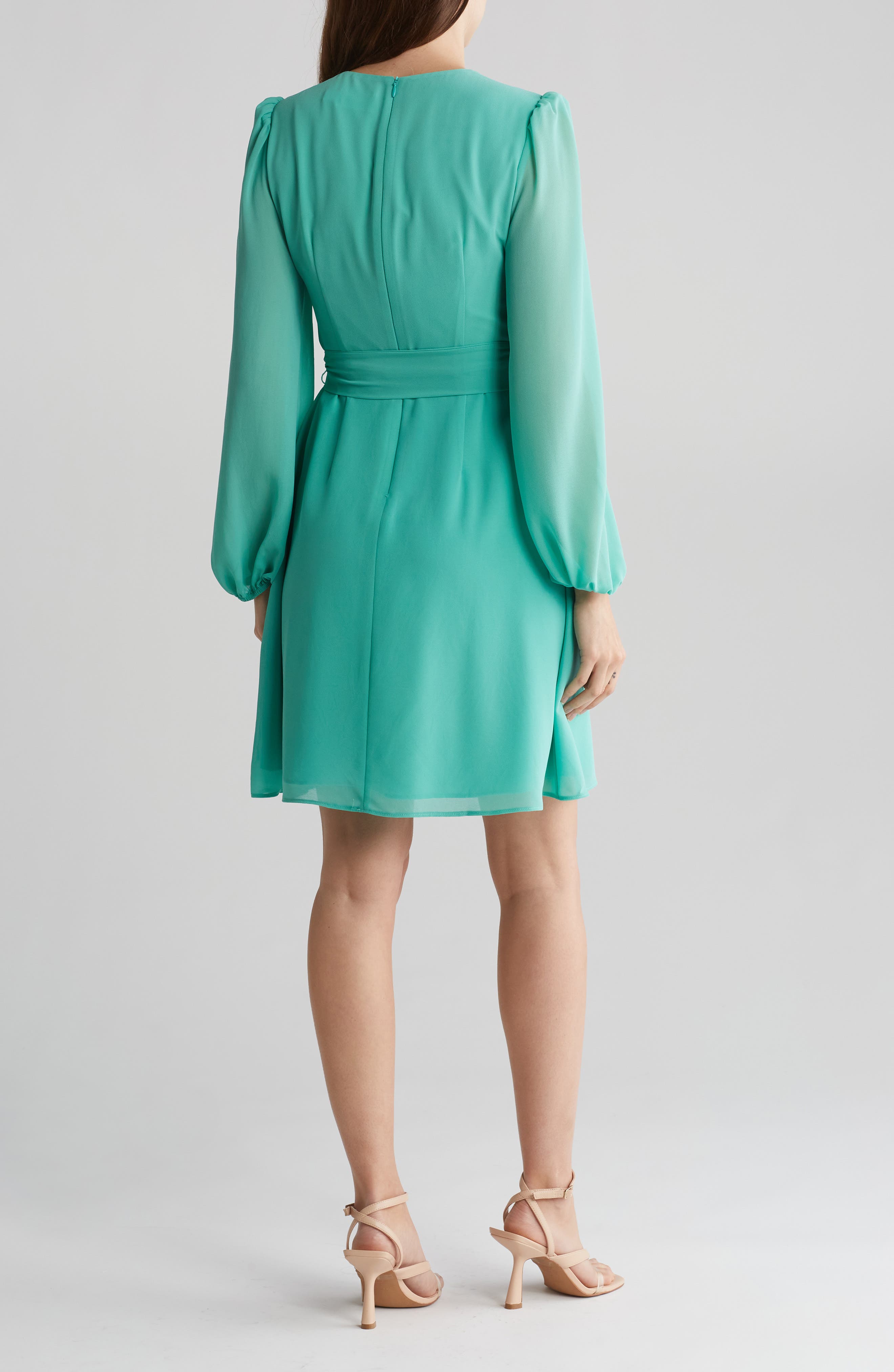 Eliza J Long Sleeve Chiffon Dress | Nordstromrack