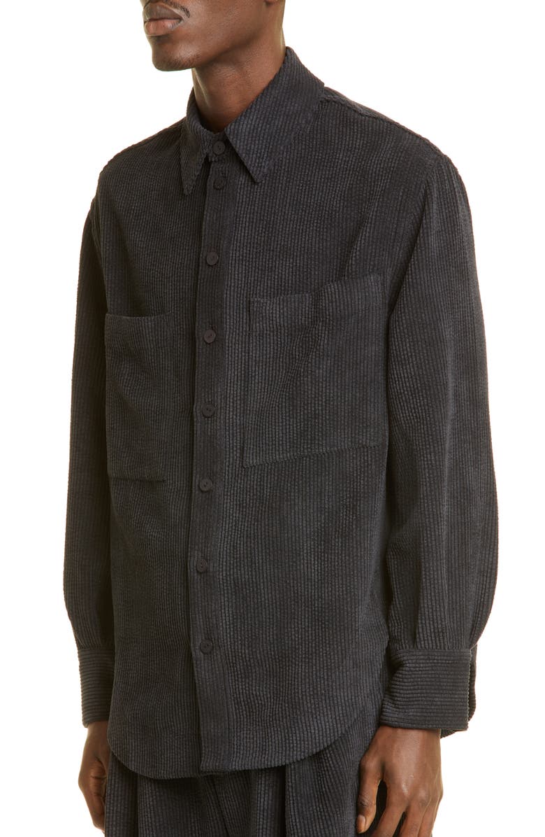 Eckhaus Latta Pebble Corduroy Button-Up Shirt | Nordstromrack