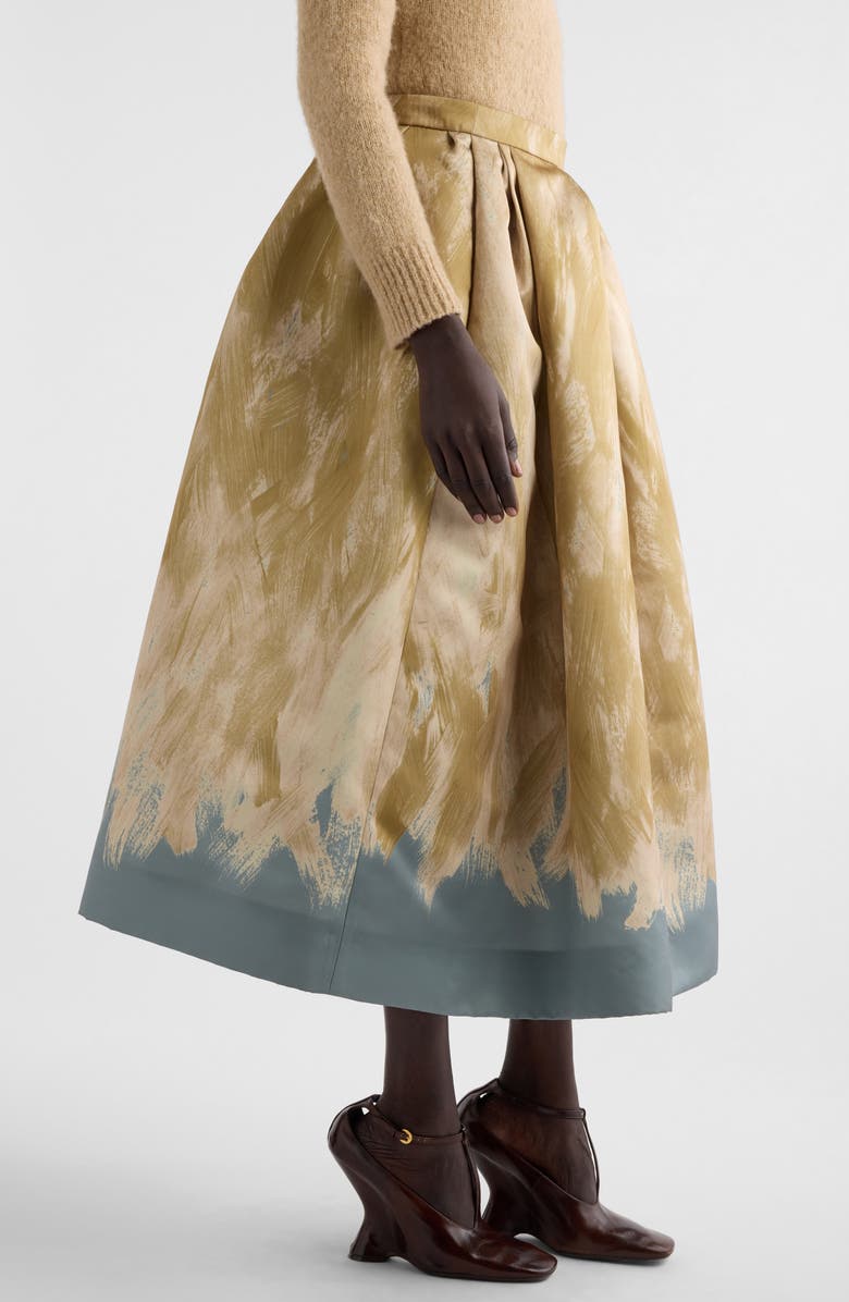 Dries Van Noten Soni Brushstroke A-Line Midi Skirt | Nordstromrack