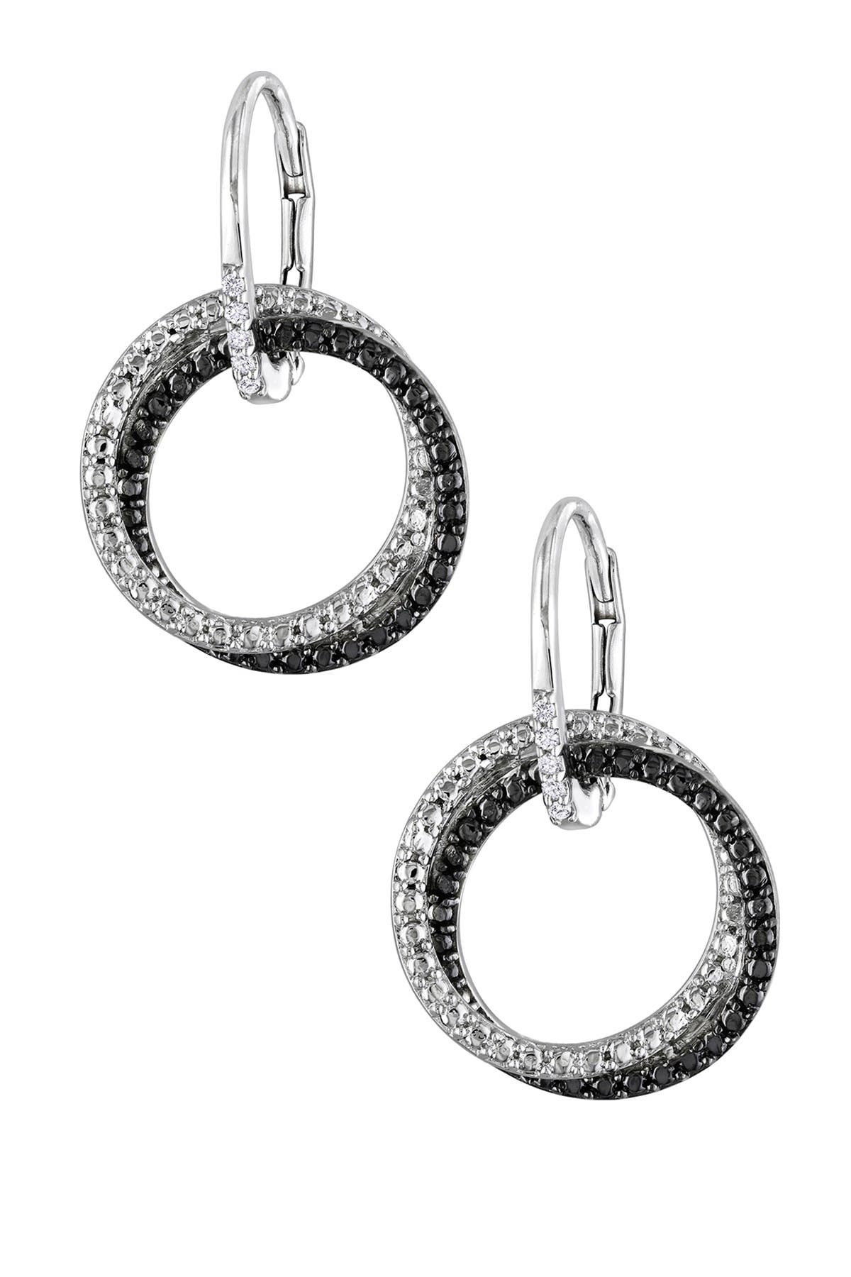 DELMAR Two-Tone Diamond Circle Drop Earrings | Nordstromrack