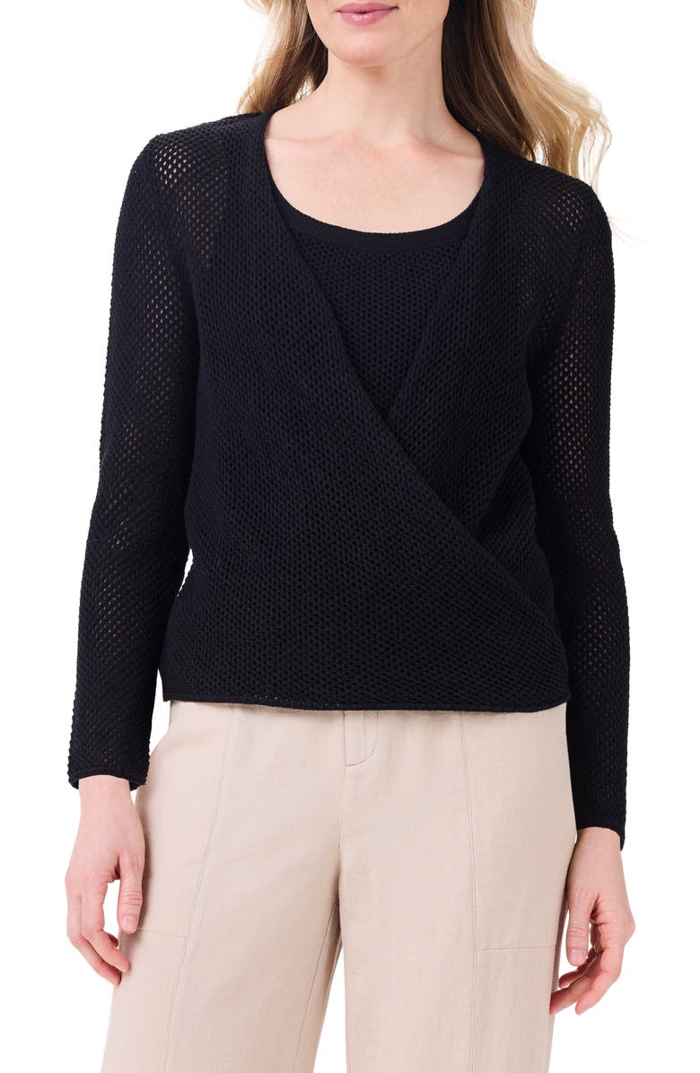 NIC+ZOE Open Stitch 4-Way Cotton Blend Cardigan | Nordstromrack