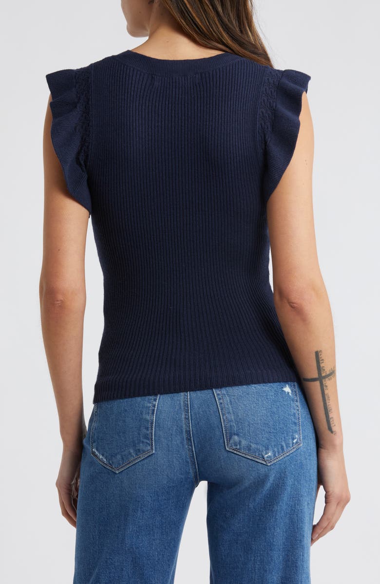 VERO MODA Malou Flutter Sleeve Rib Sweater | Nordstromrack