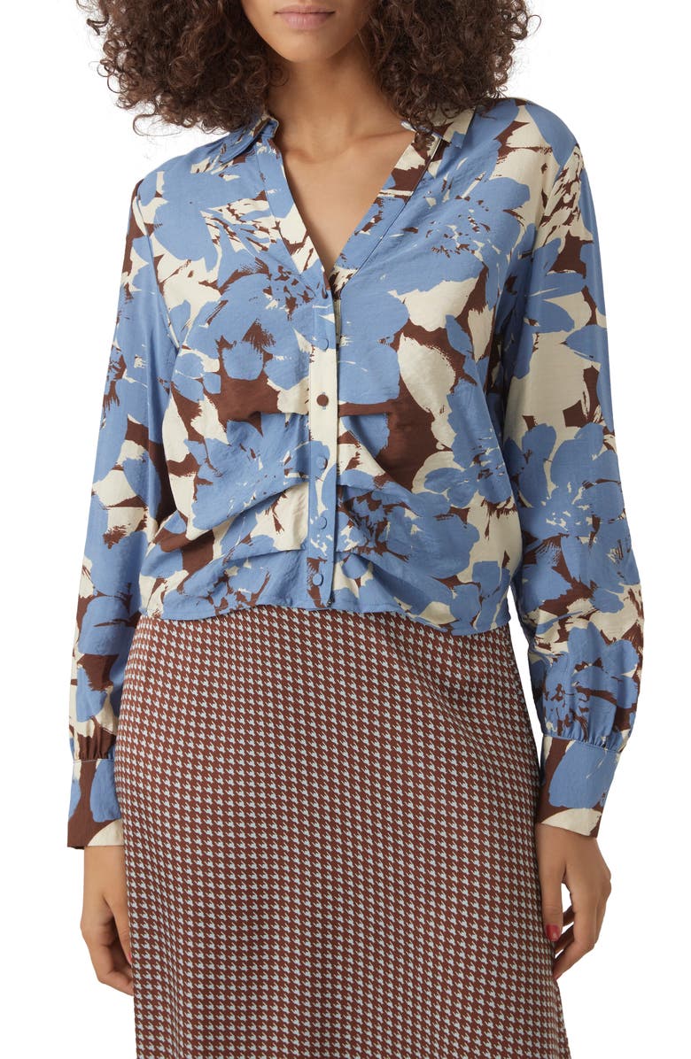VERO MODA Brita Berta Floral Print Button-Up Shirt | Nordstromrack