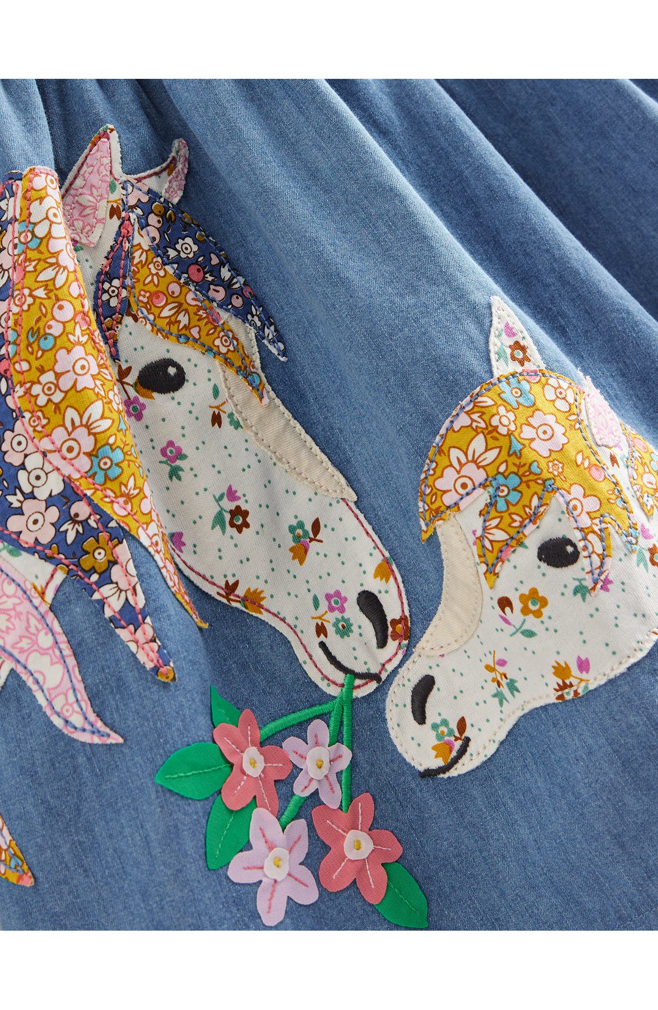 Mini Boden Kids' Appliqué Long Sleeve Dress | Nordstrom