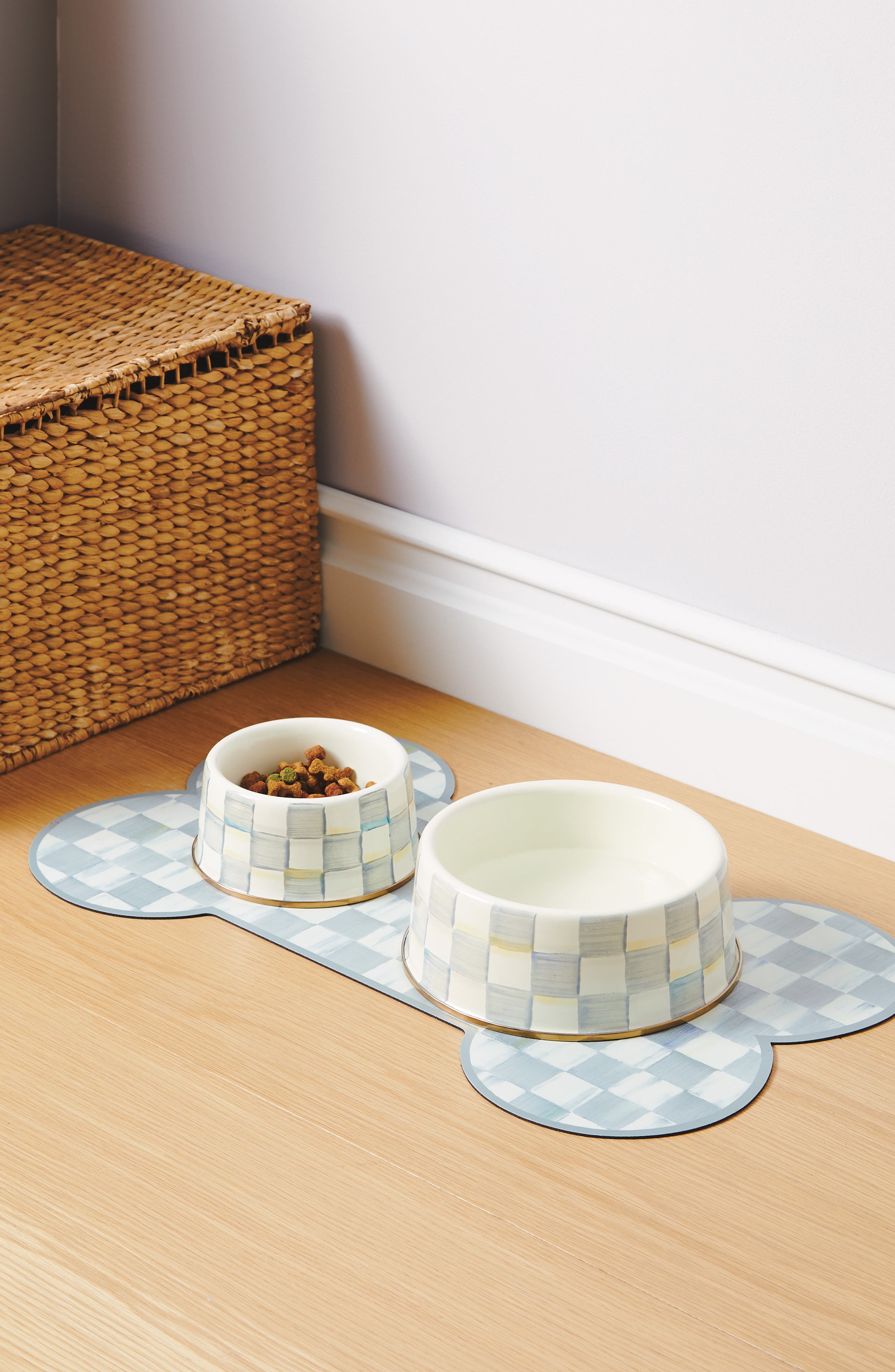 MACKENZIE CHILDS Sterling Check Pup Placemat | Nordstrom