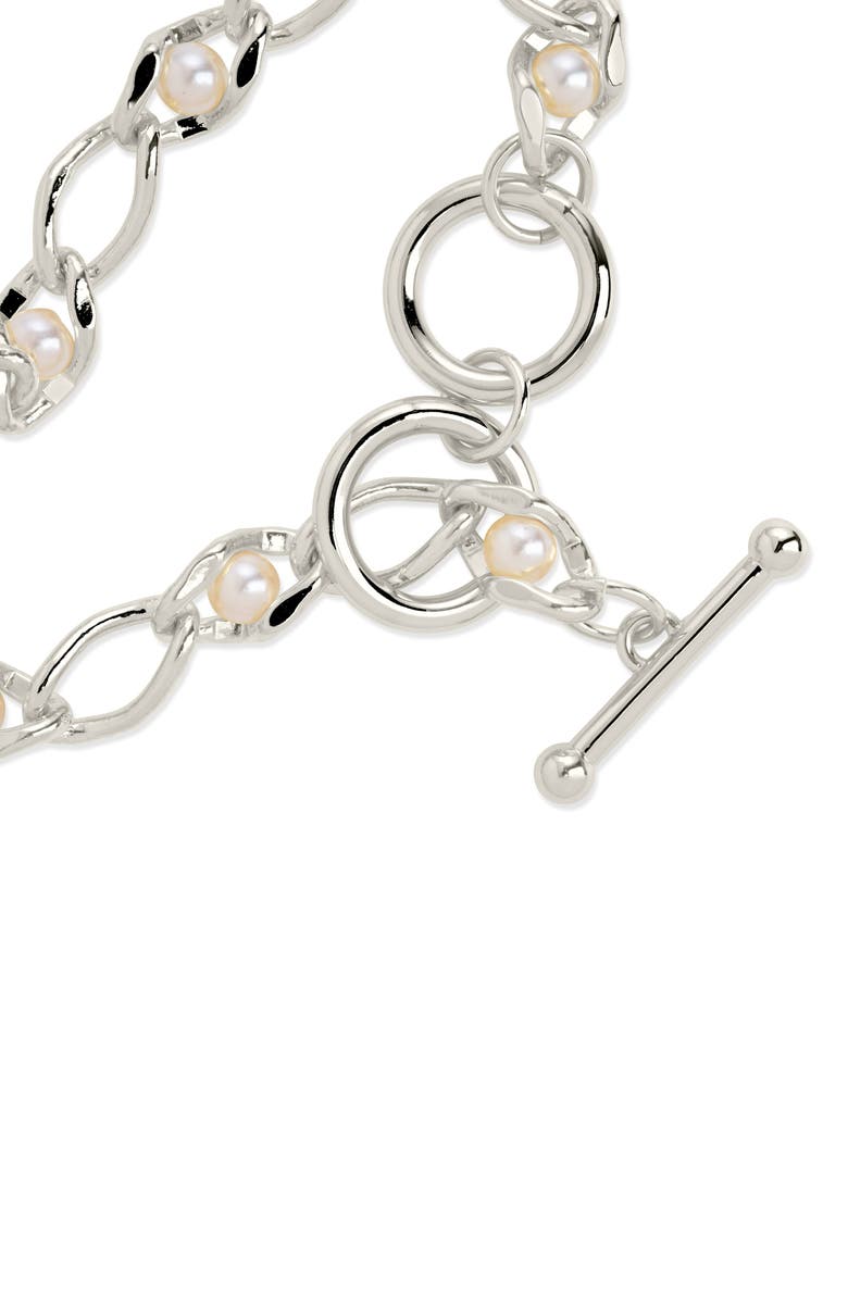 Sterling Forever 14K Gold Plated Amedea Synthetic Pearl Chain Bracelet ...