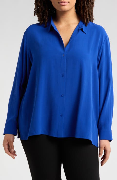 100% Silk Plus-Size Blouses | Nordstrom