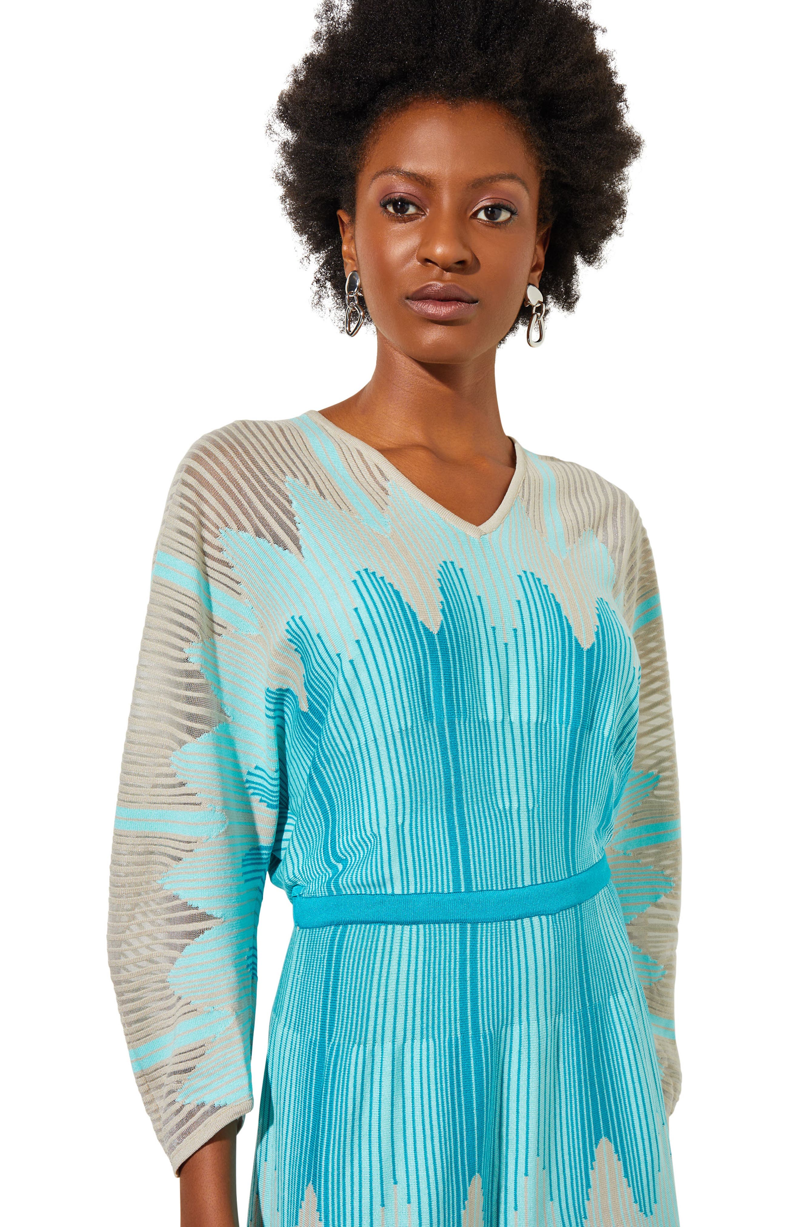 Ming Wang Long Sleeve Knit Minidress | Nordstromrack