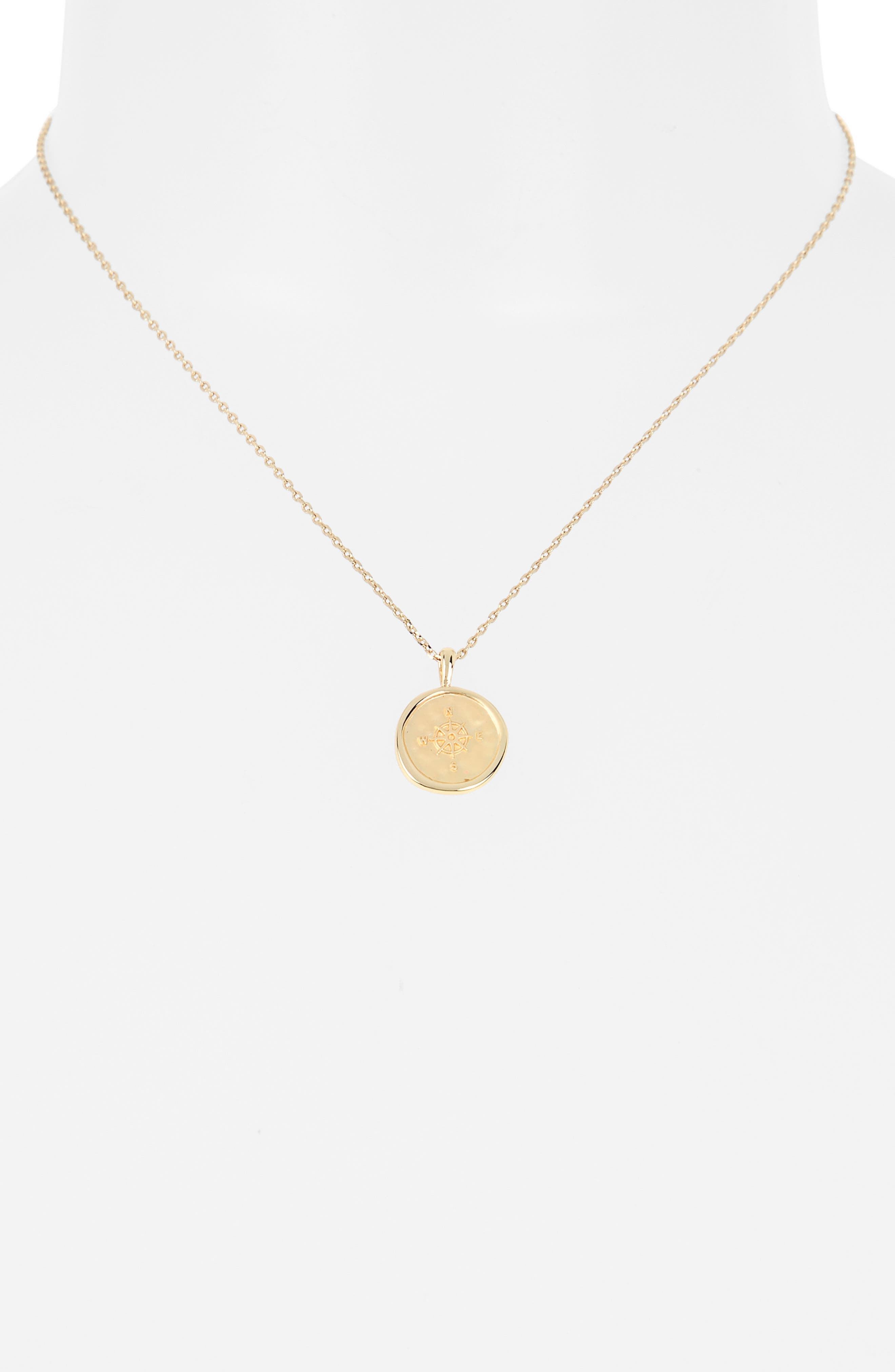 Leith Compass Disc Pendant Necklace | Nordstromrack