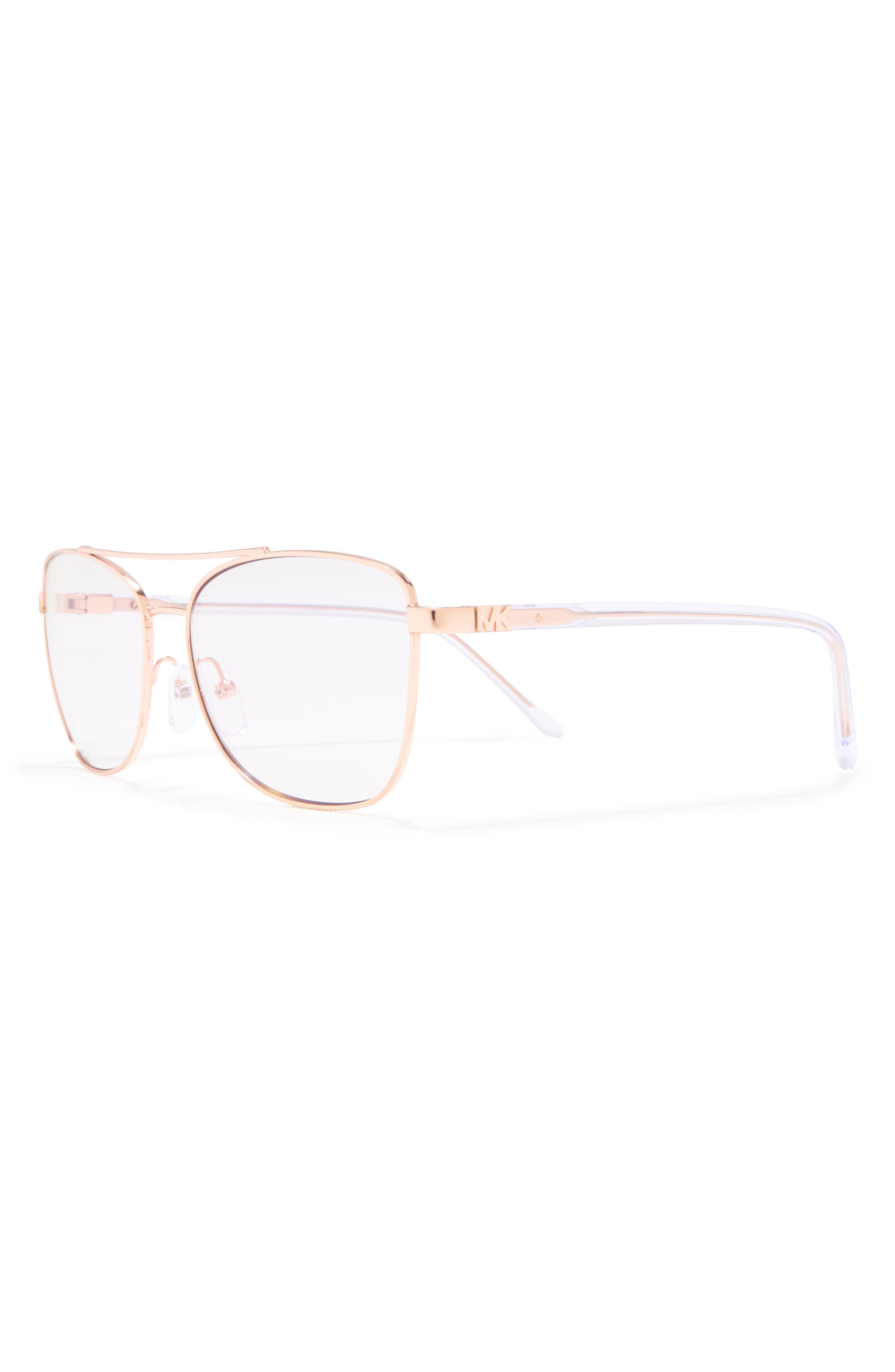 Michael Kors 56mm Pilot Blue Light Blocking Aviator Glasses | Nordstromrack