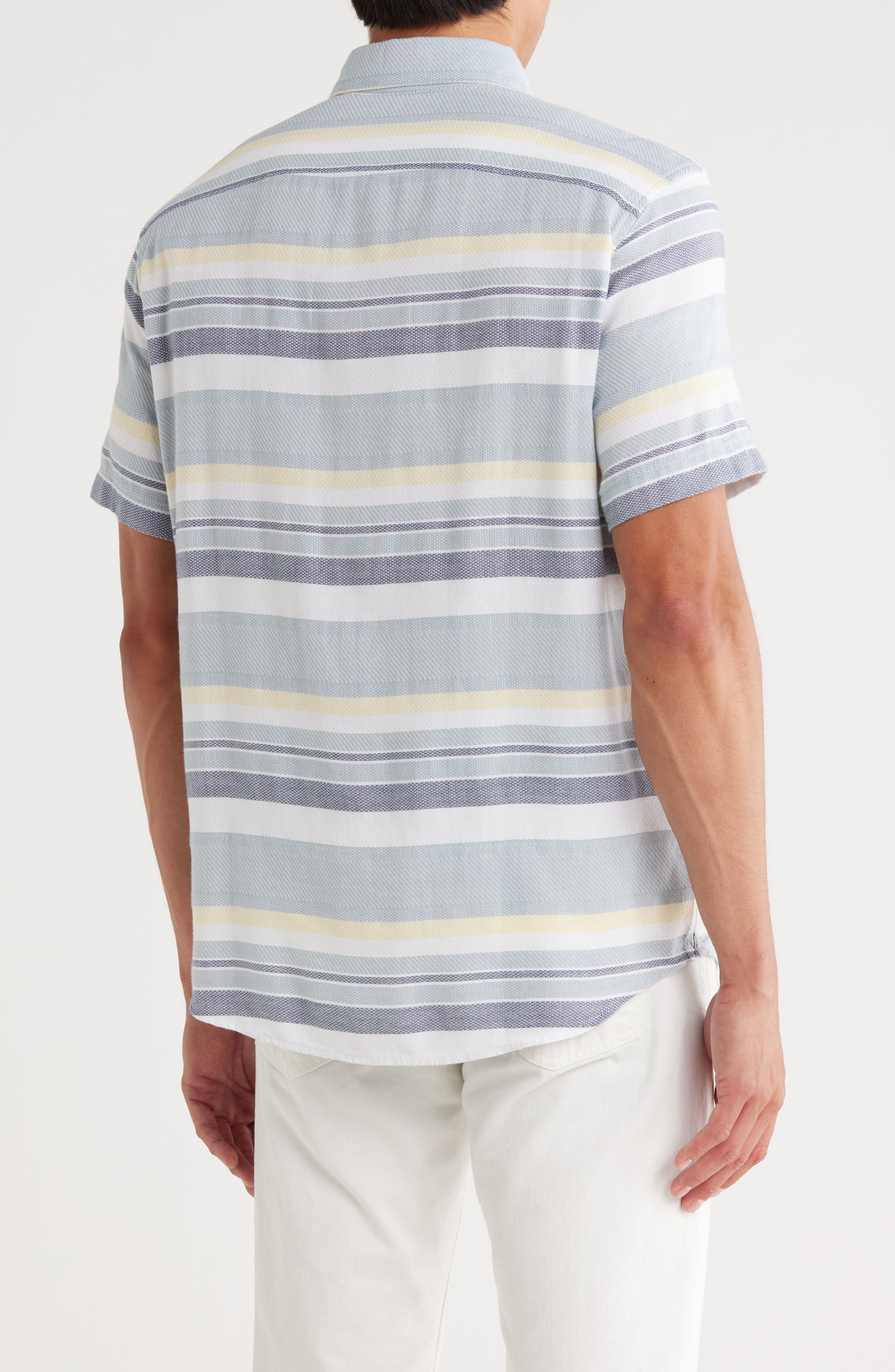 Original Penguin Short Sleeve Stretch Dobby Button-Up Shirt | Nordstromrack