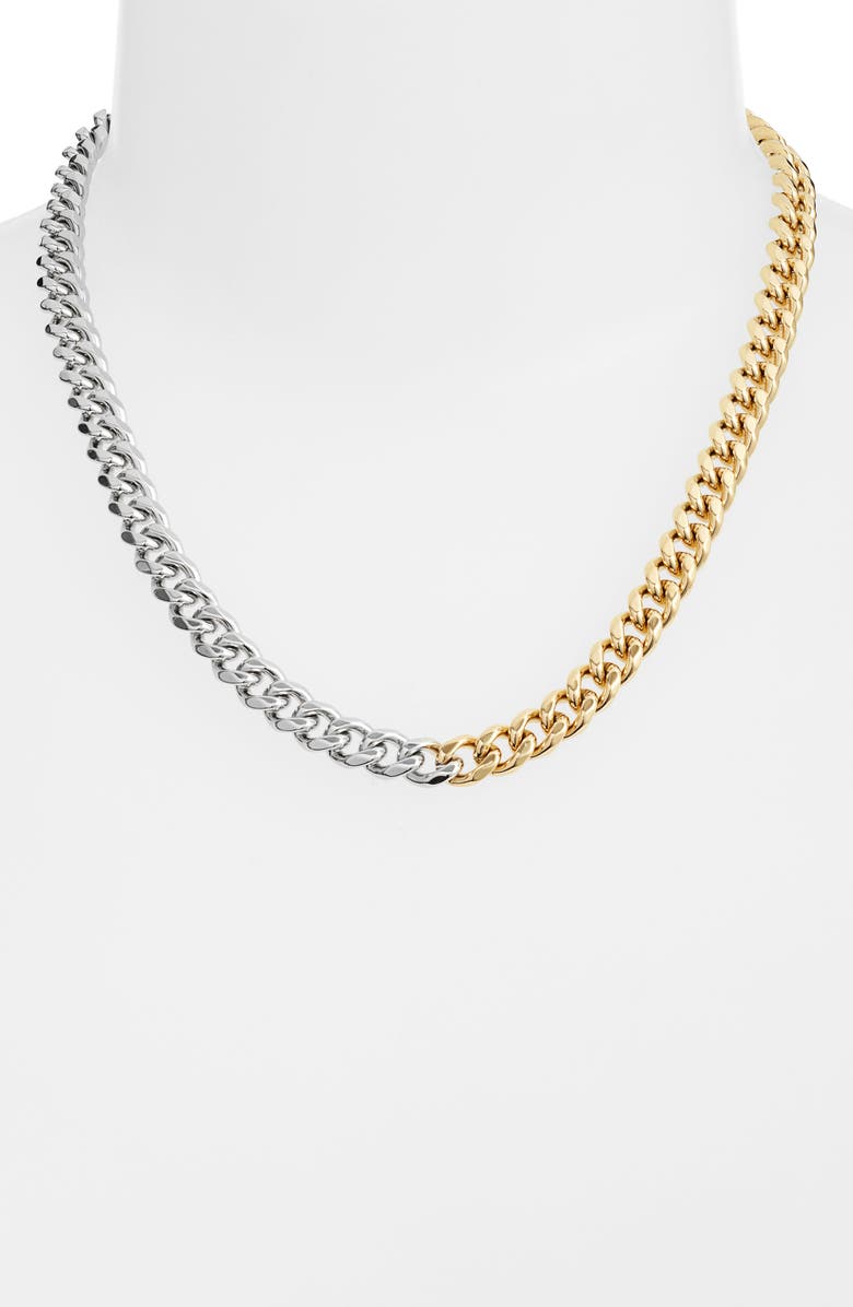 Jane Basch Designs Two-Tone Cuban Link Chain Necklace | Nordstrom