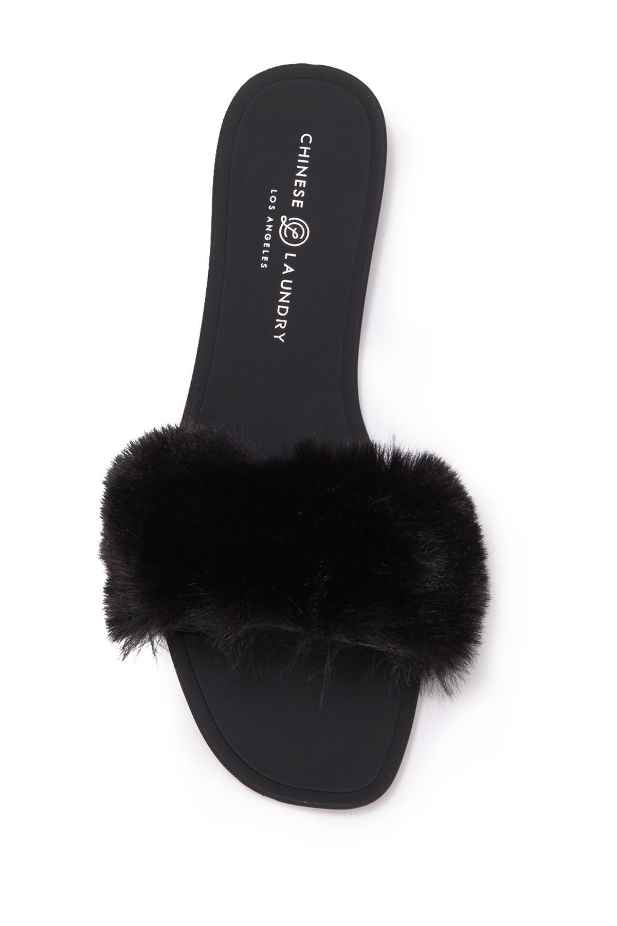 Chinese Laundry Midnight Faux Fur Slide Sandal | Nordstromrack