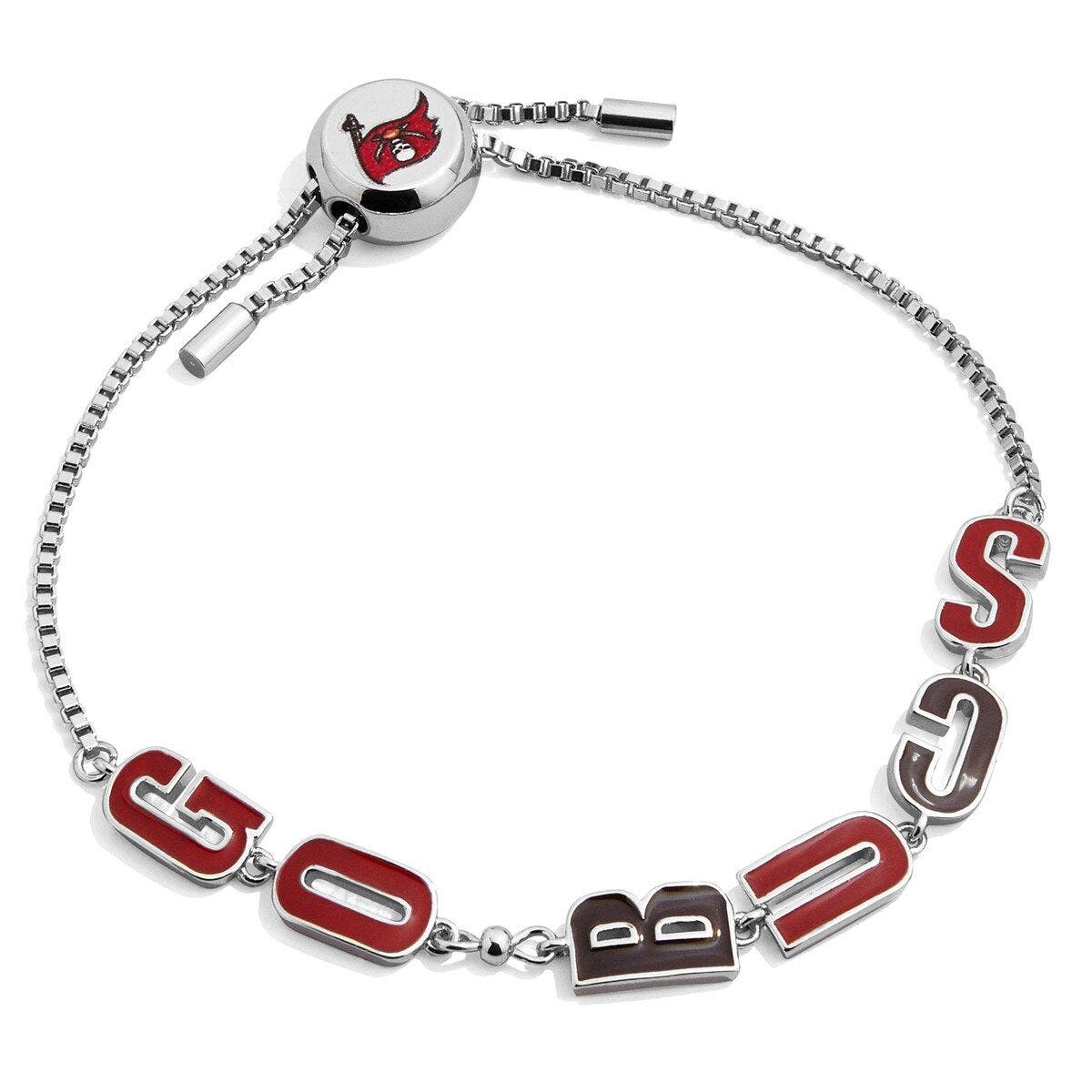 BaubleBar Silver Tampa Bay Buccaneers Slogan Pull-Tie Bracelet | Nordstrom