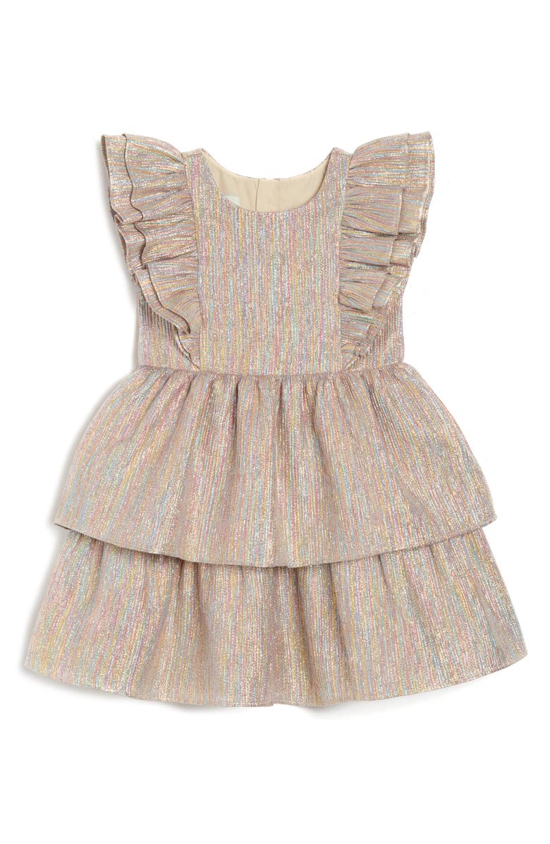 Pippa & Julie Kids' Metallic Tiered Party Dress | Nordstromrack
