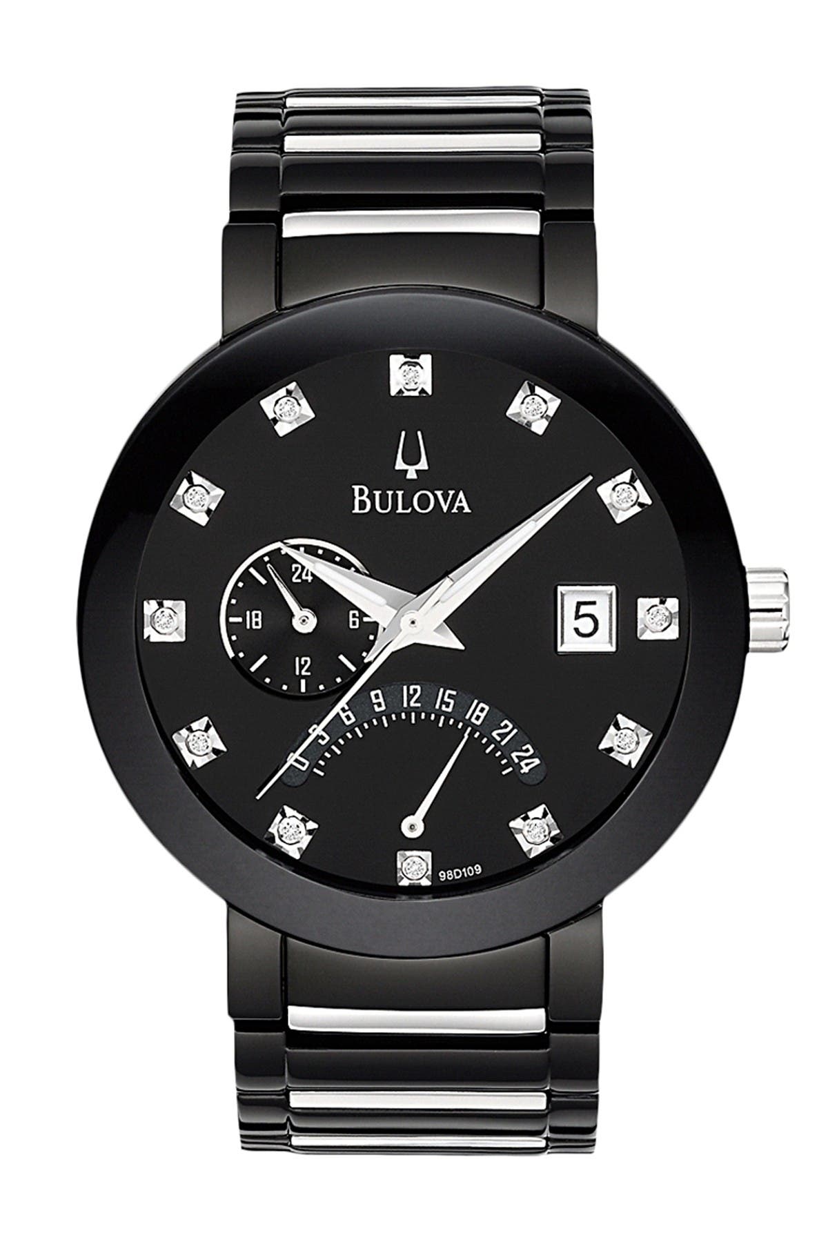 BULOVA Men's Quartz Analog Diamond Bracelet Watch, 40mm - 0.047ctw ...