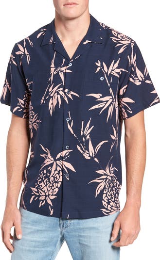 Tori Richard Ananas Regular Fit Silk Blend Camp Shirt | Nordstrom