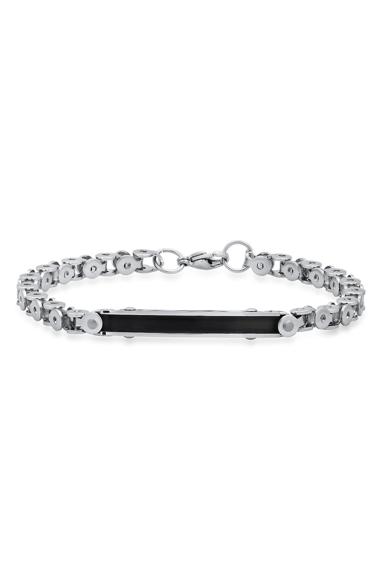 Men's Two-Tone Stainless Steel ID Bracelet (Men) | Nordstromrack