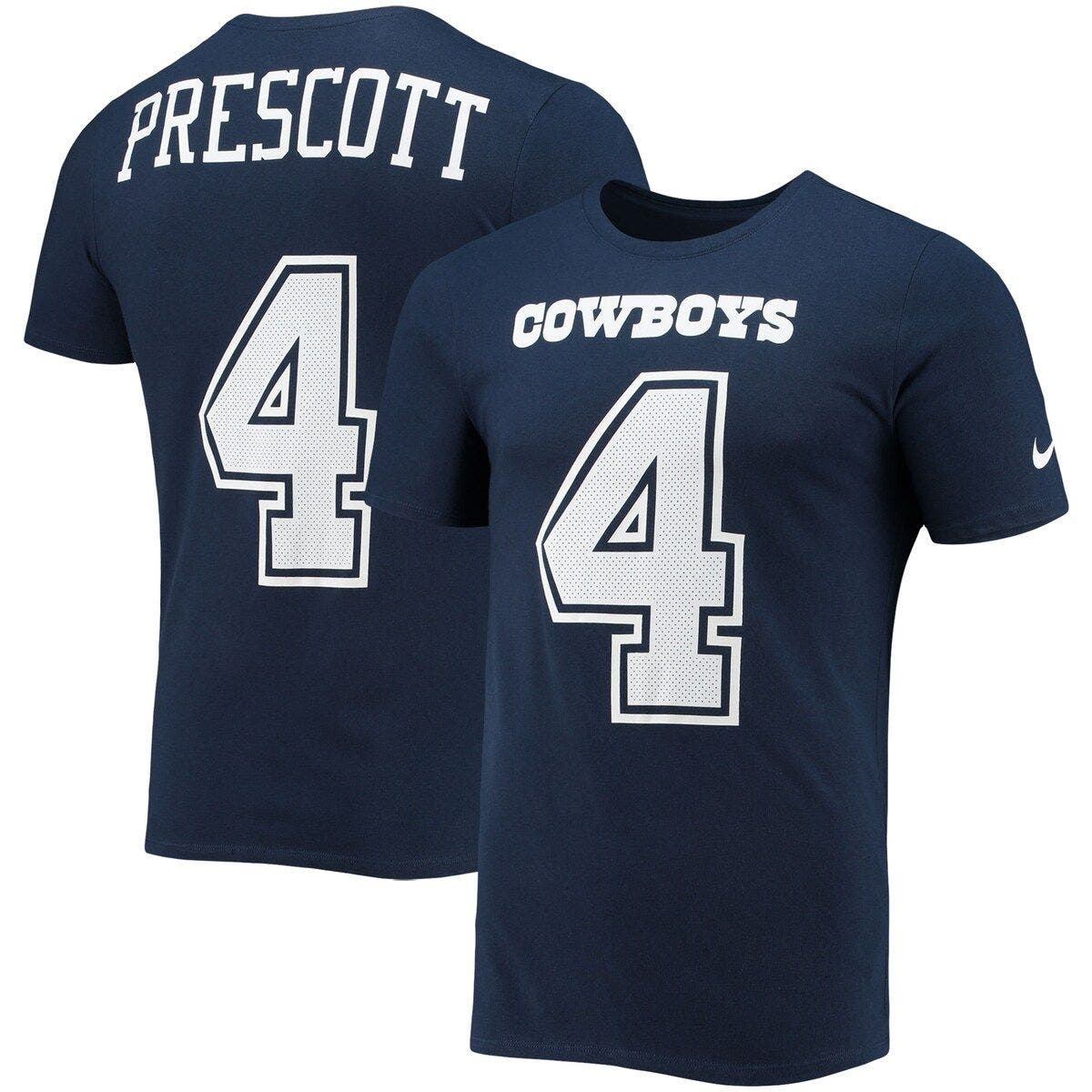 Nike Men's Nike Dak Prescott Navy Dallas Cowboys Player Pride 3.0 Name ...