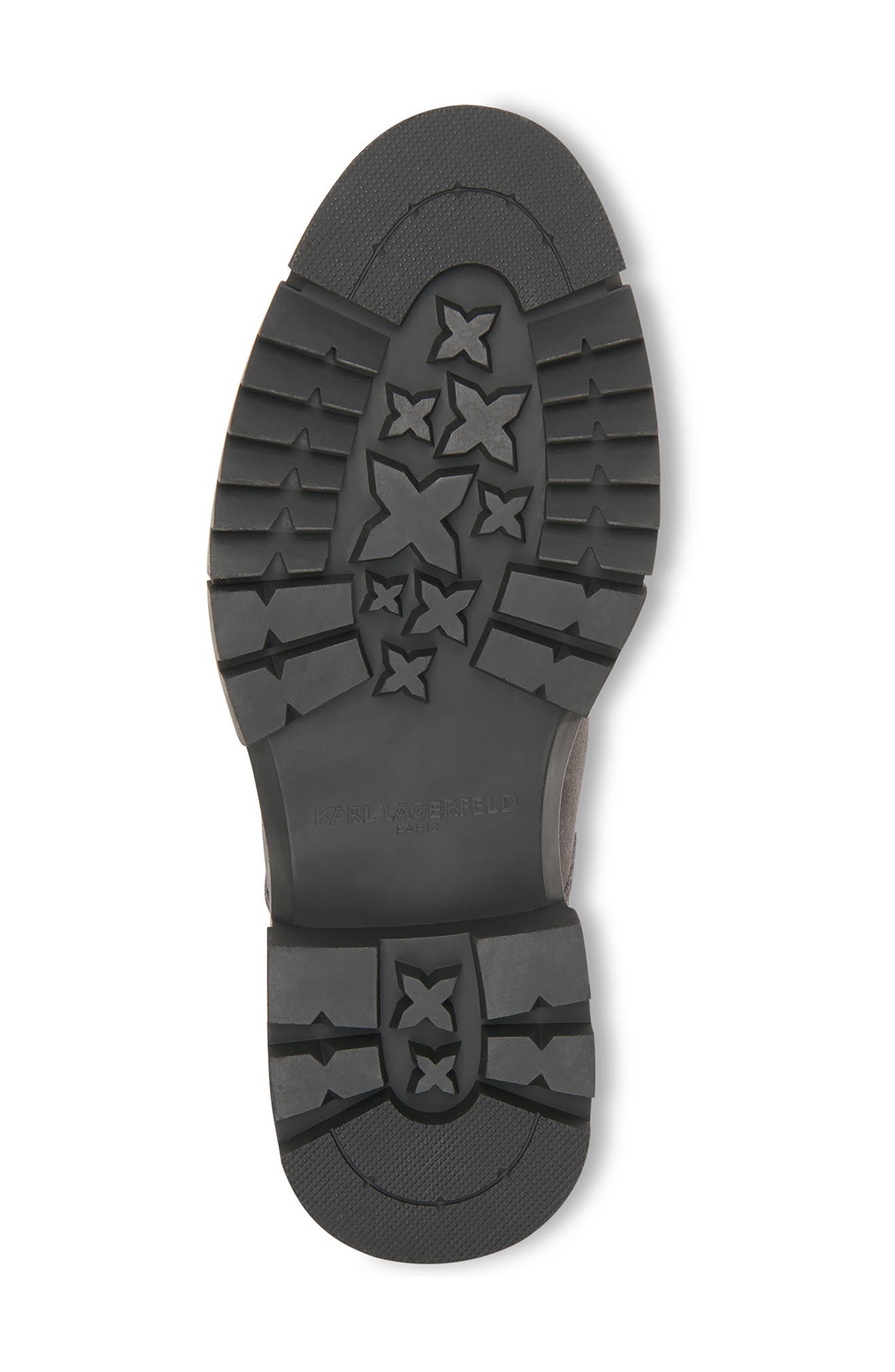 KARL LAGERFELD PARIS Logo Print Suede Leather Lace-Up Boot (Men ...