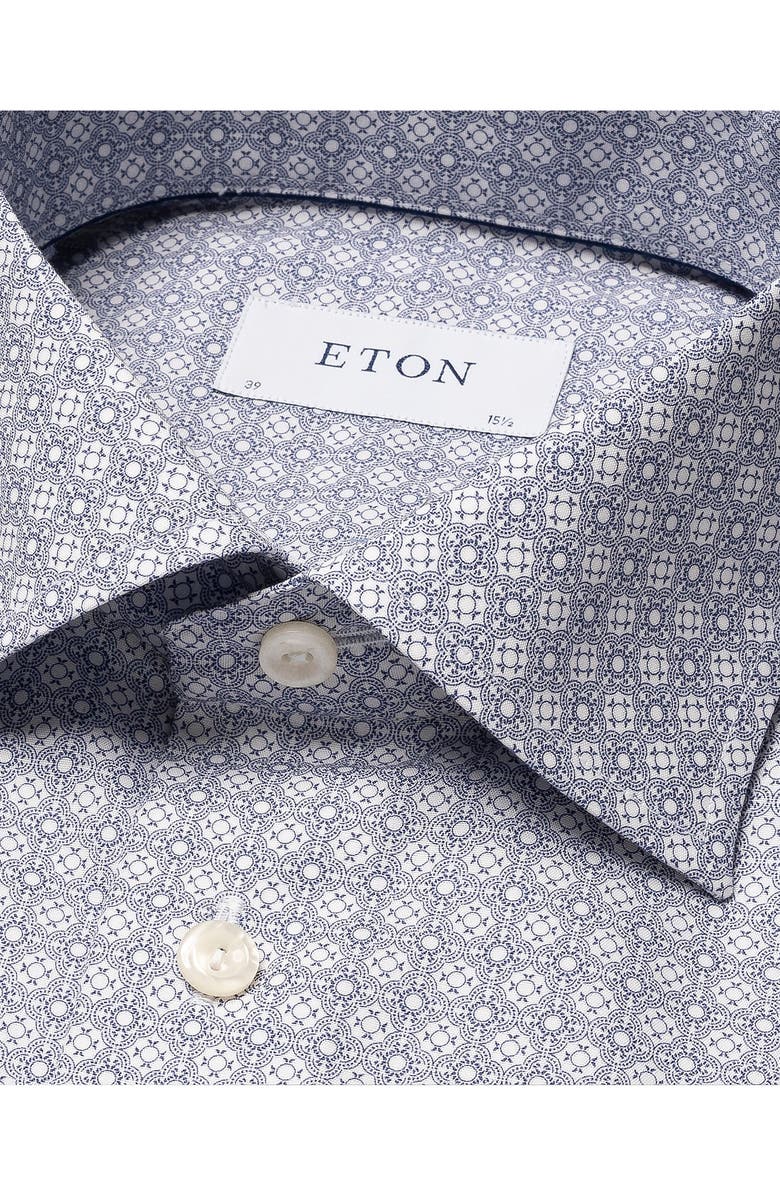 Eton Super Slim Medallion Print Cotton Dress Shirt | Nordstromrack