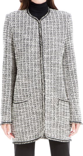 MAX STUDIO Tweed Long Sleeve Jacket | Nordstromrack