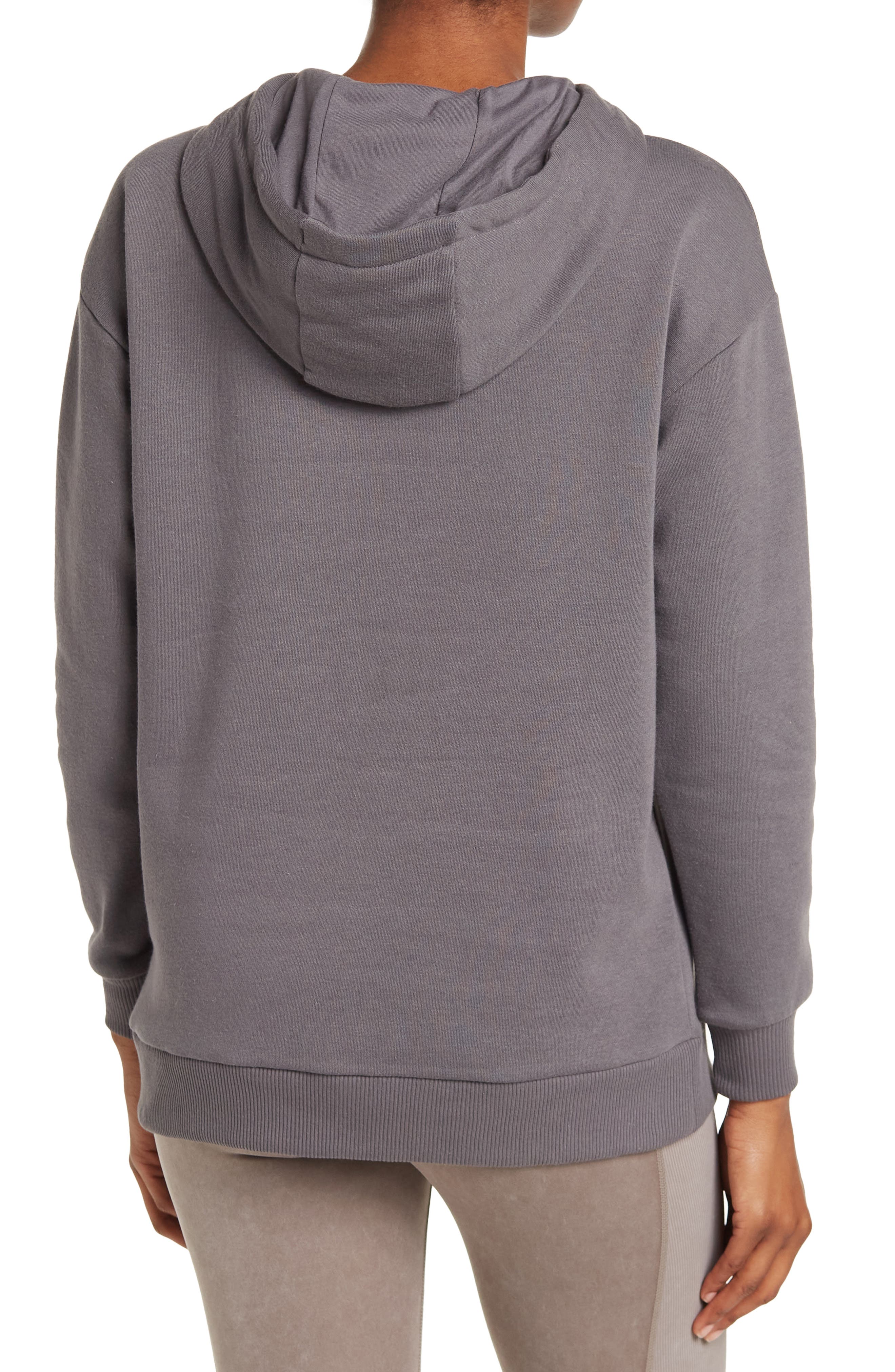 90 DEGREE BY REFLEX Brushed Knit Oversized Hoodie | Nordstromrack