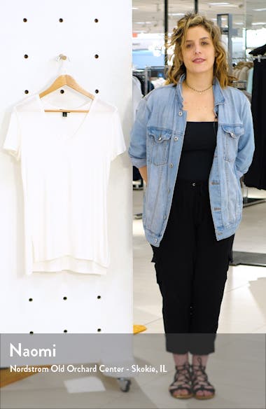 Halogen® V-Neck Tunic T-Shirt | Nordstrom