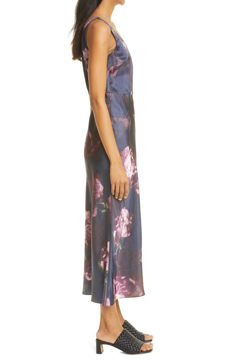 Vince Night Garden Square Neck Satin Slipdress | Nordstrom