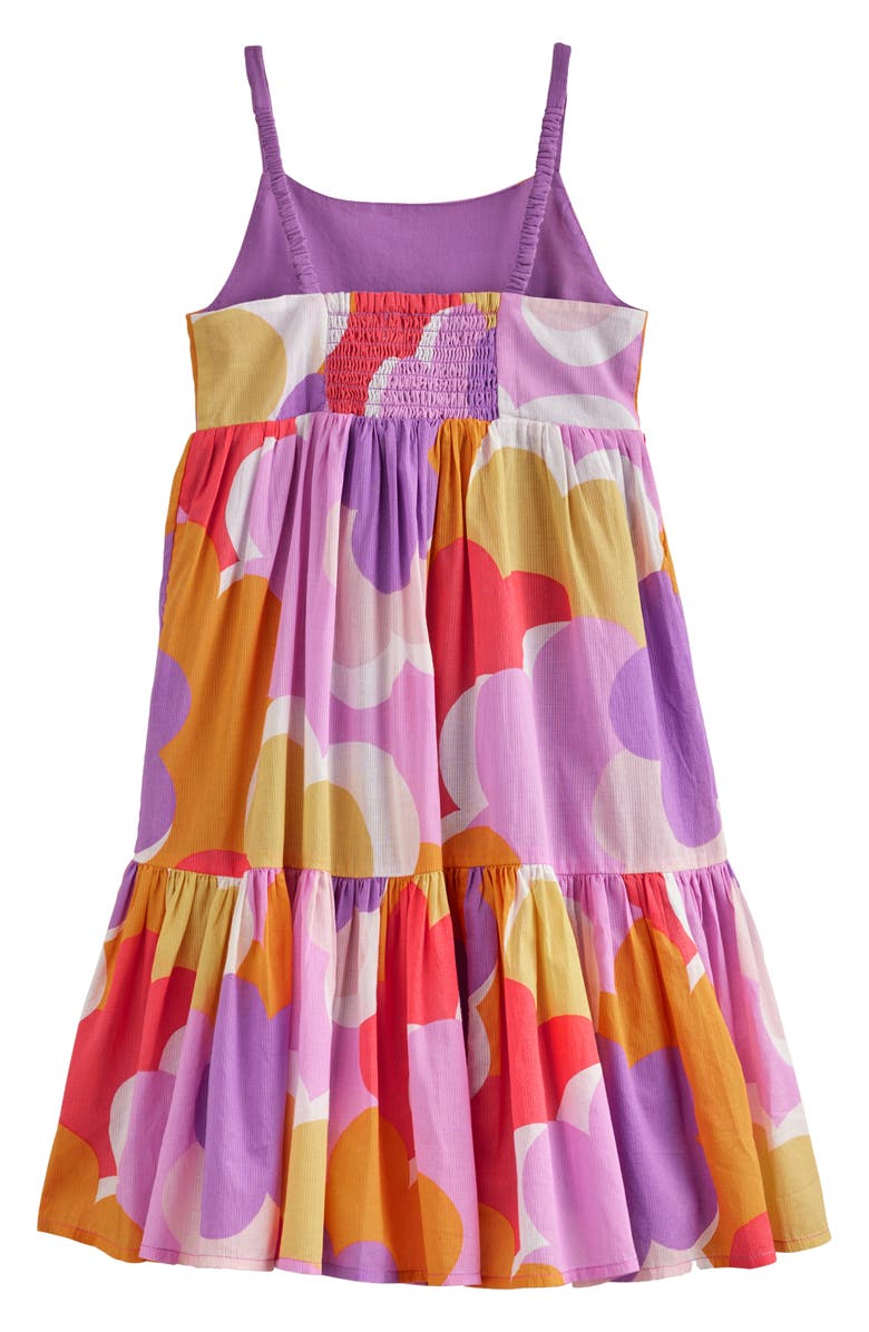 Mini Boden Kids' Heart Print Tiered Cotton Sundress | Nordstromrack