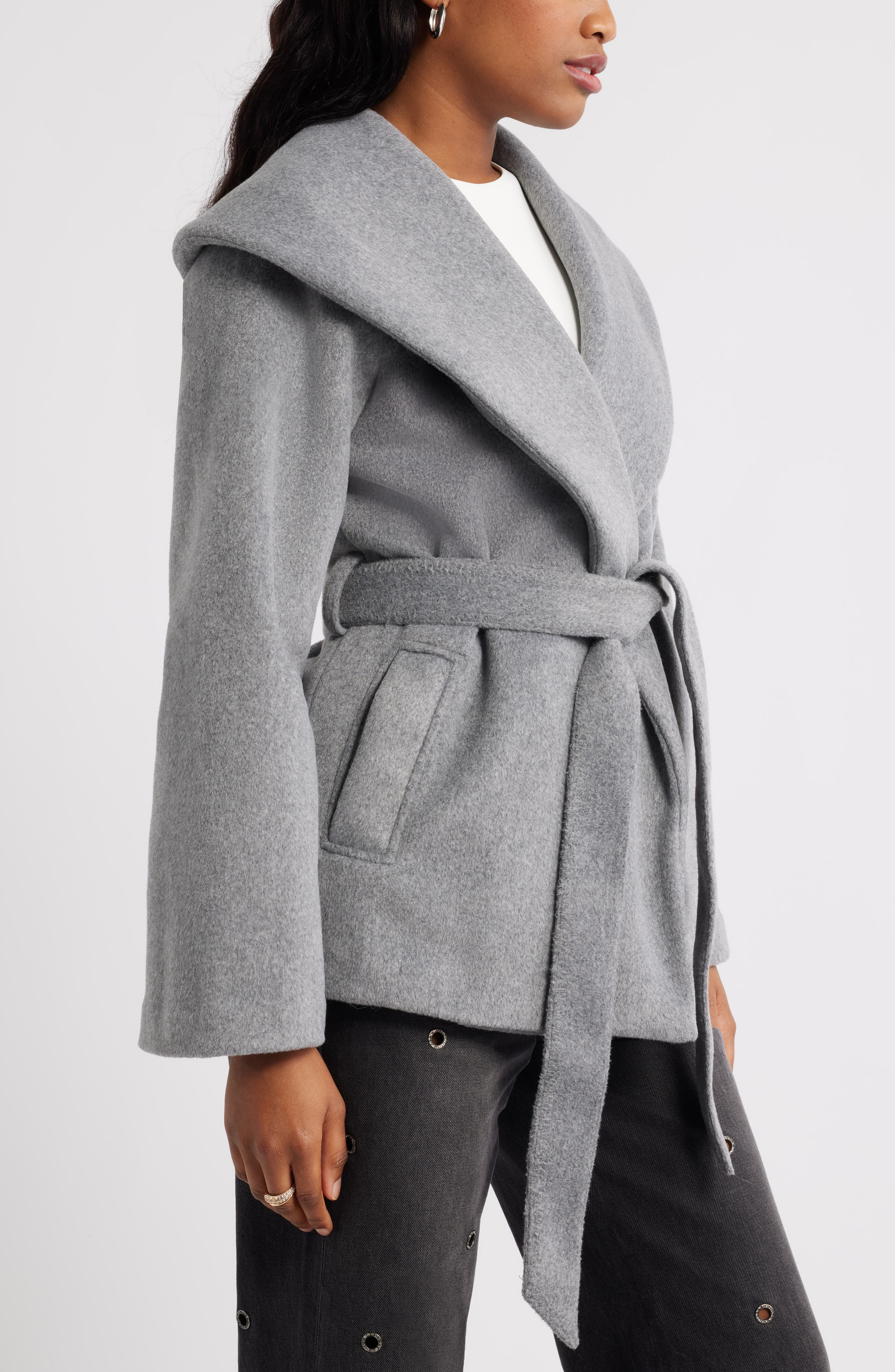 Open Edit Wrap Robe Coat | Nordstrom