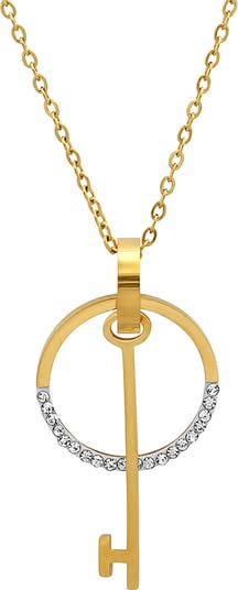 HMY JEWELRY Crystal Circle & Key Ring | Nordstromrack